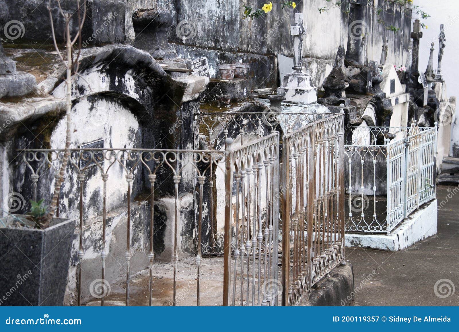 Several Graves Inside a Cemetery Stock Image - Image of building ...