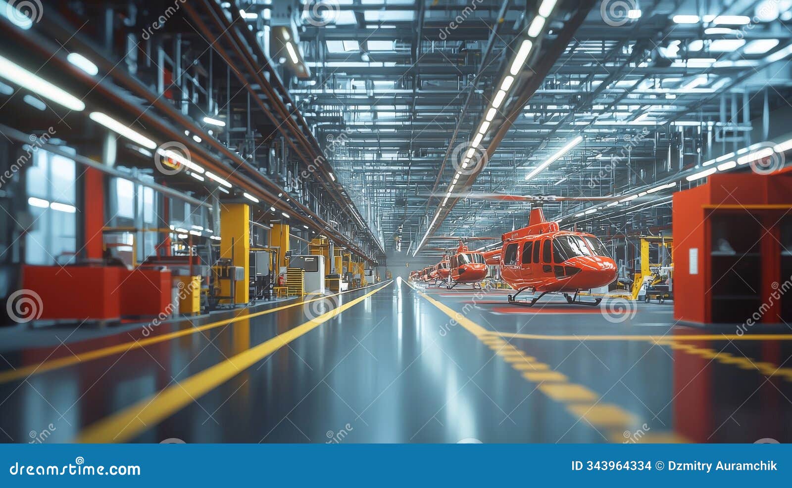 Several Helicopters are Pictured in the Background As an Orange ...