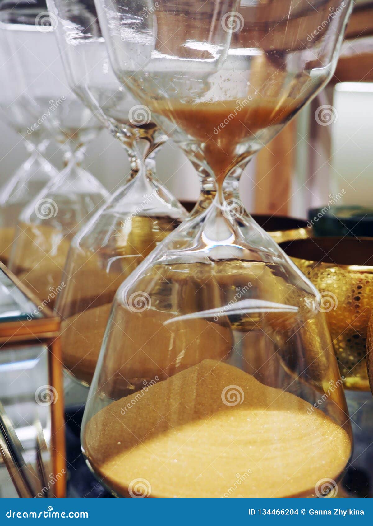 Several hourglass close up stock photo. Image of speed - 134466204
