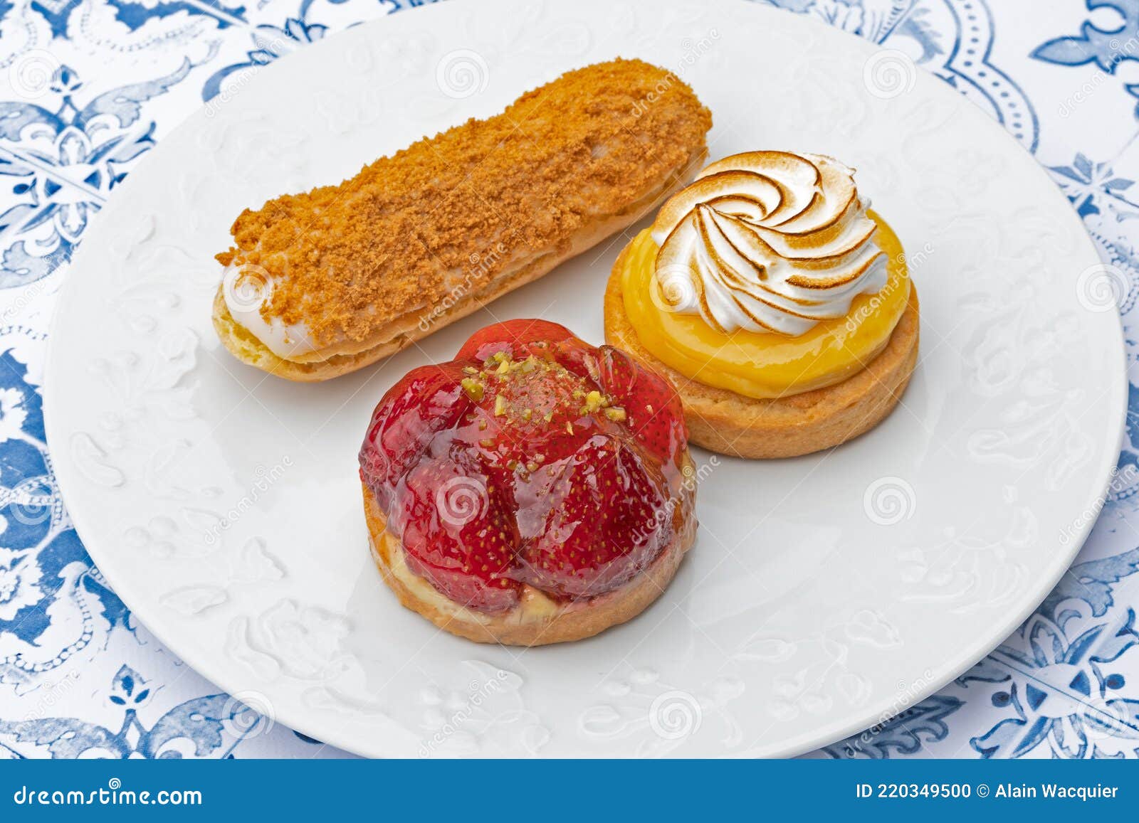Several Individual Pastries on a Plate Stock Photo - Image of speculoos ...
