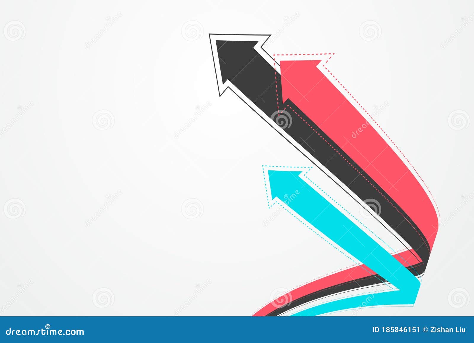 Several Interlaced Extended Arrows Symbolize the Moral of Growth and ...