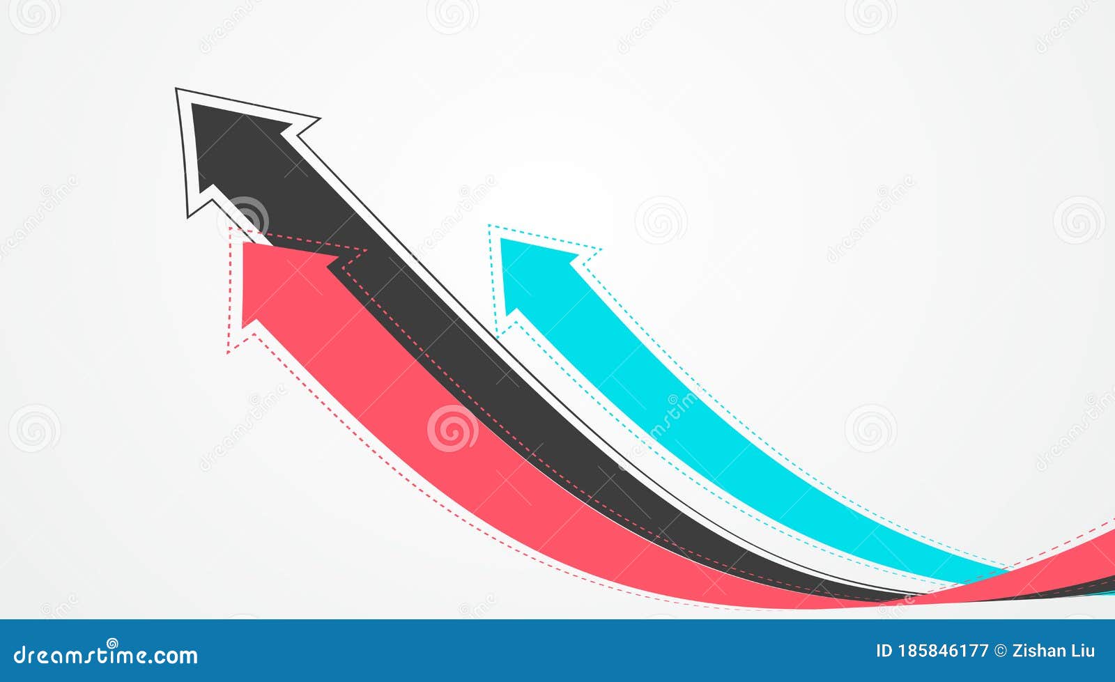 Several Interlaced Extended Arrows Symbolize the Moral of Growth and ...