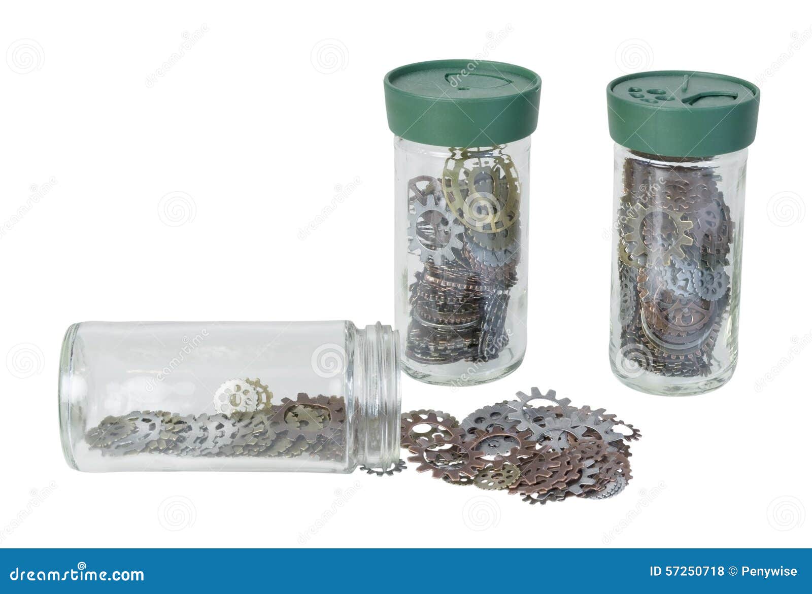 Several Jars full of Gears stock photo. Image of gear - 57250718