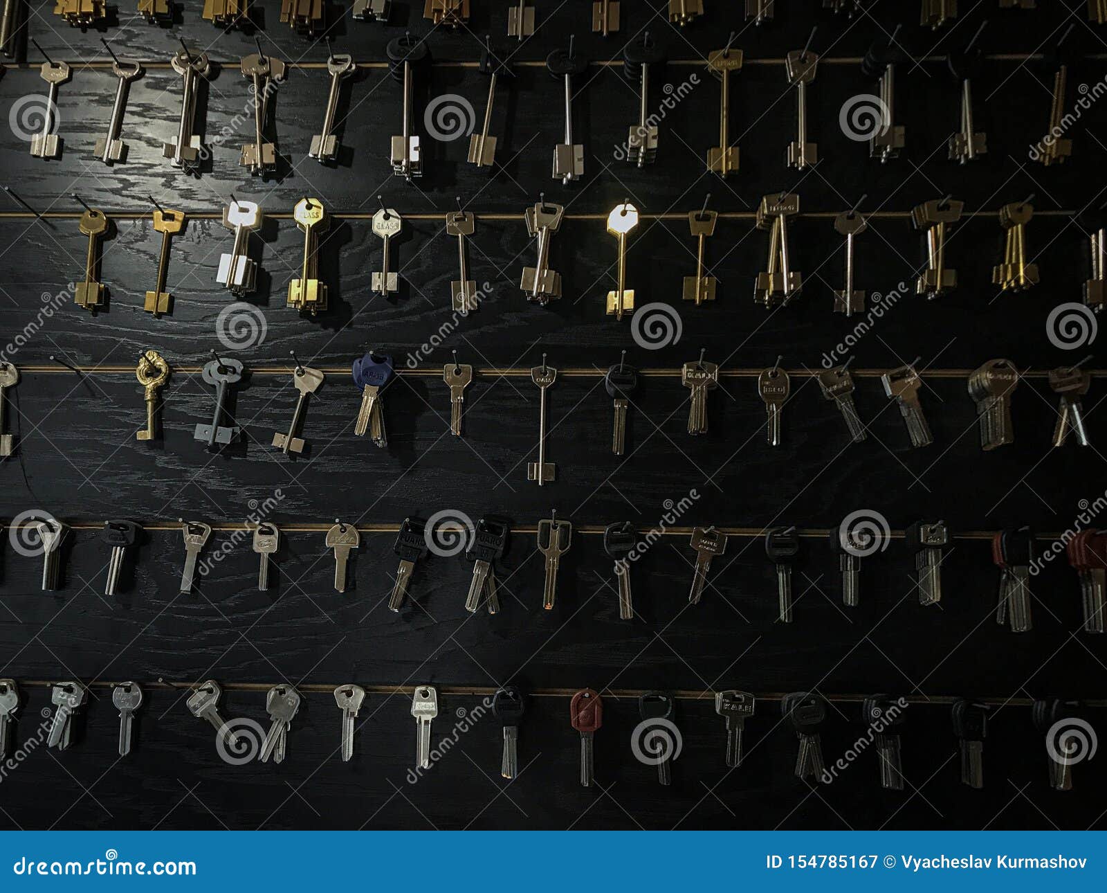 Several Keys Type Such As Household and Car Key Use for Copying or ...