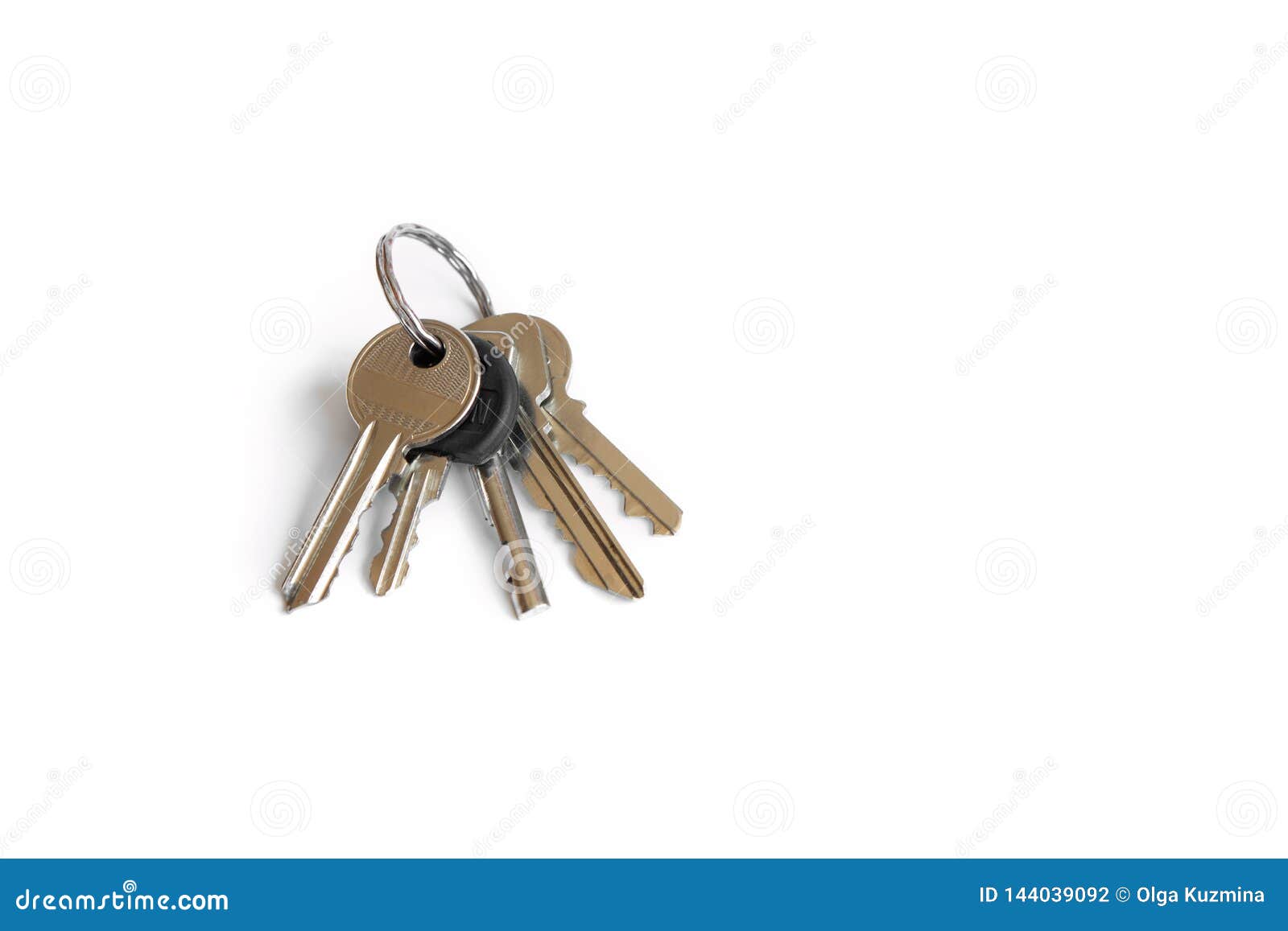 Several Keys on a White Isolated Background, the Keys To the Apartment ...