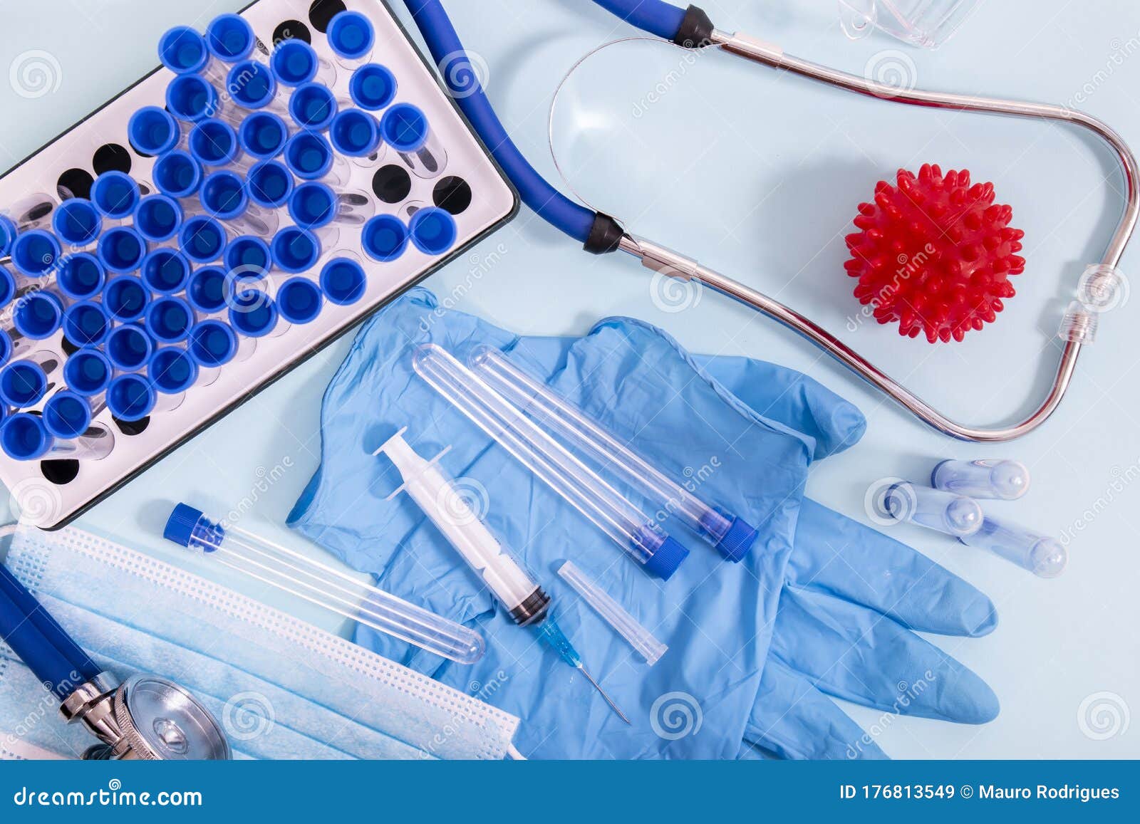 Several Laboratory Objects for Analysis Stock Image - Image of ...