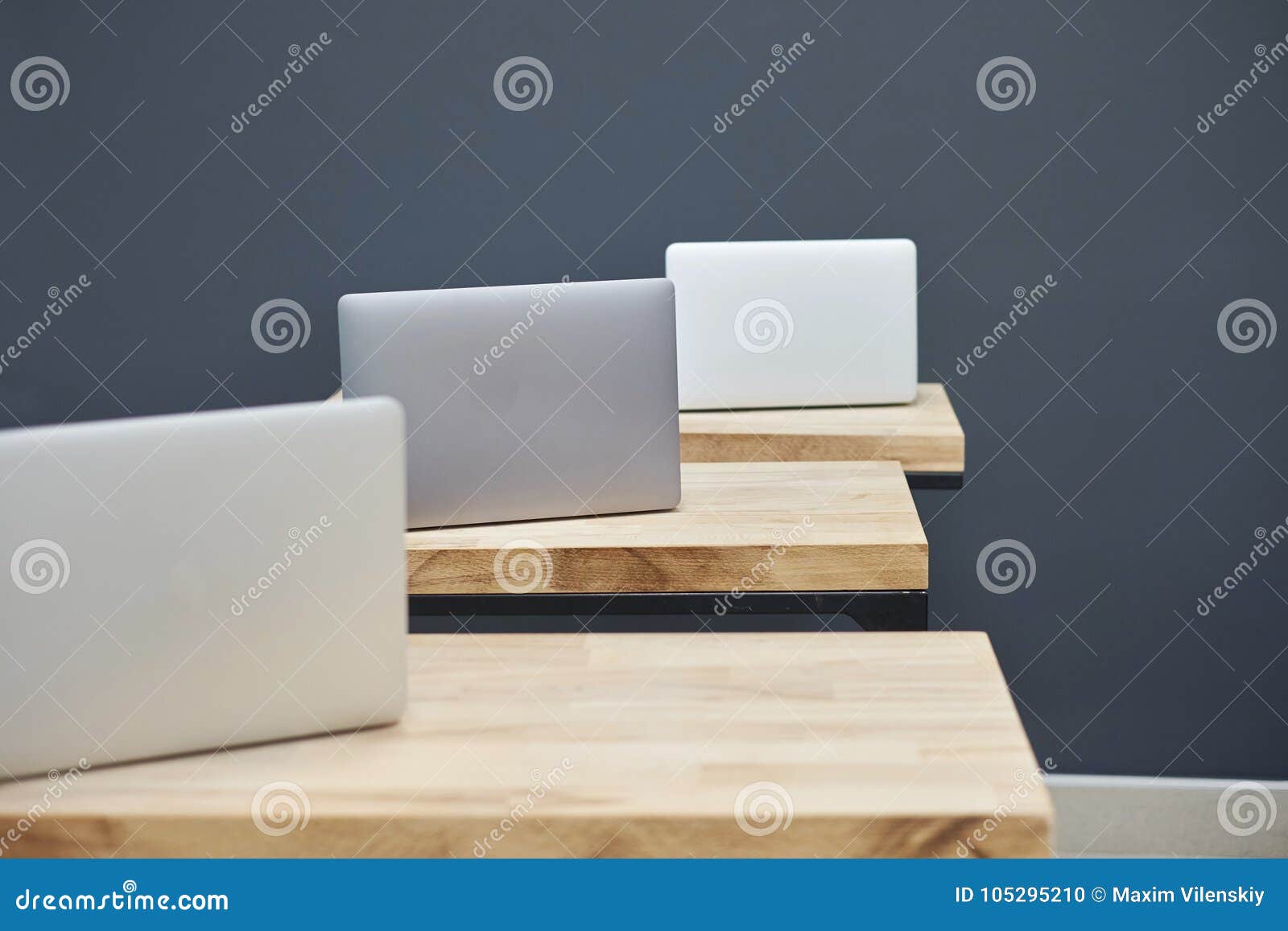 Several Laptops on the Tables Stock Photo - Image of architects, happy ...