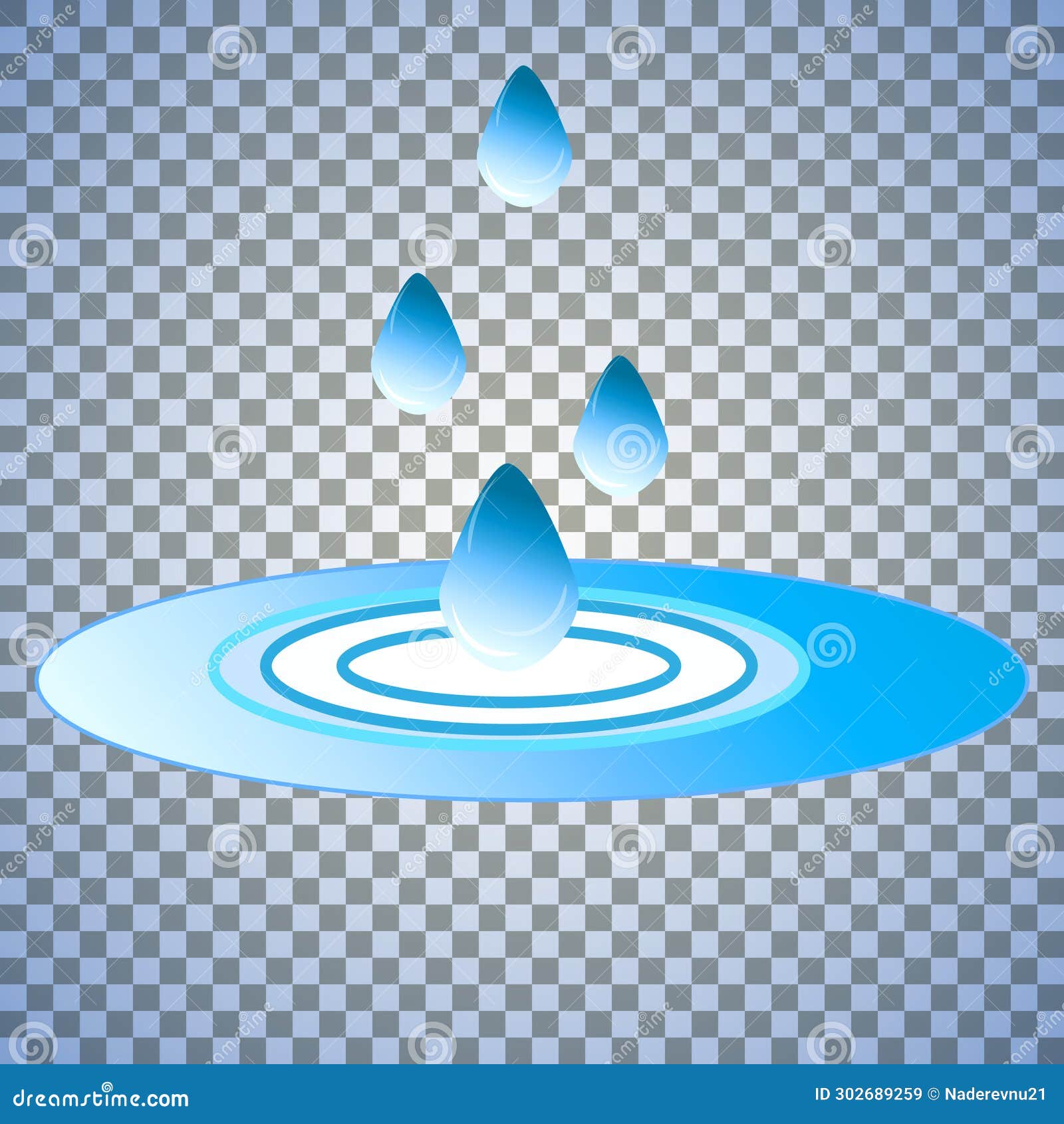 Drops Fall Into Colored Liquid Ball. Design. 3D Animation Of Falling ...