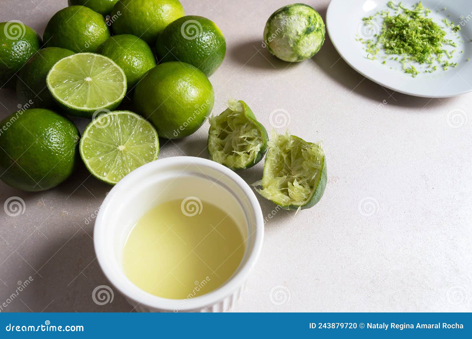 Several Lemons on a White Background and One Fruit Split Showing the ...