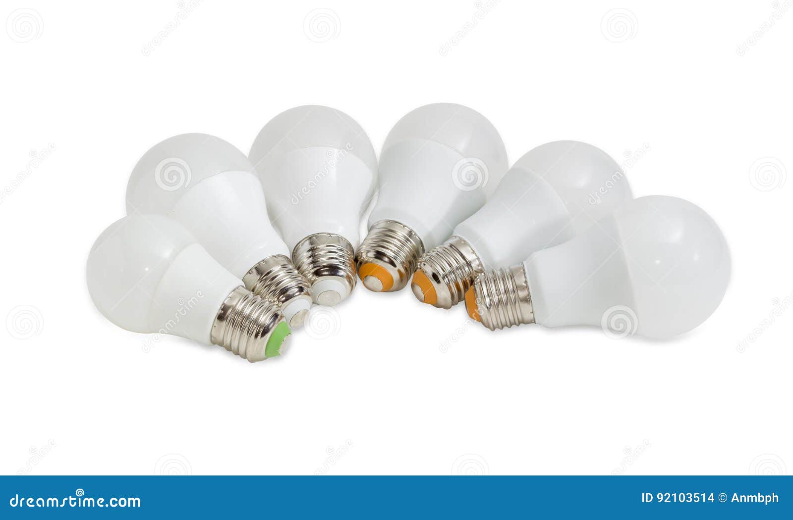 Several Light Emitting Diode Lamp on a Light Background Stock Photo ...