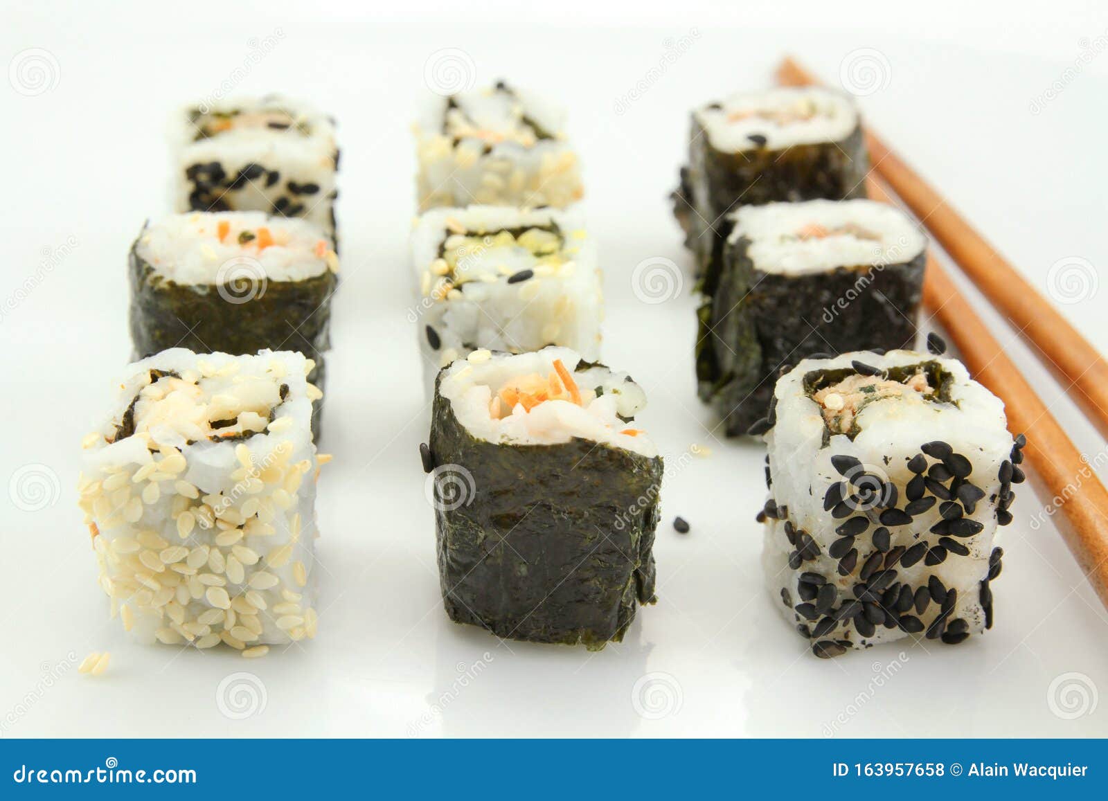 Several makis stock photo. Image of makis, asia, japan - 163957658