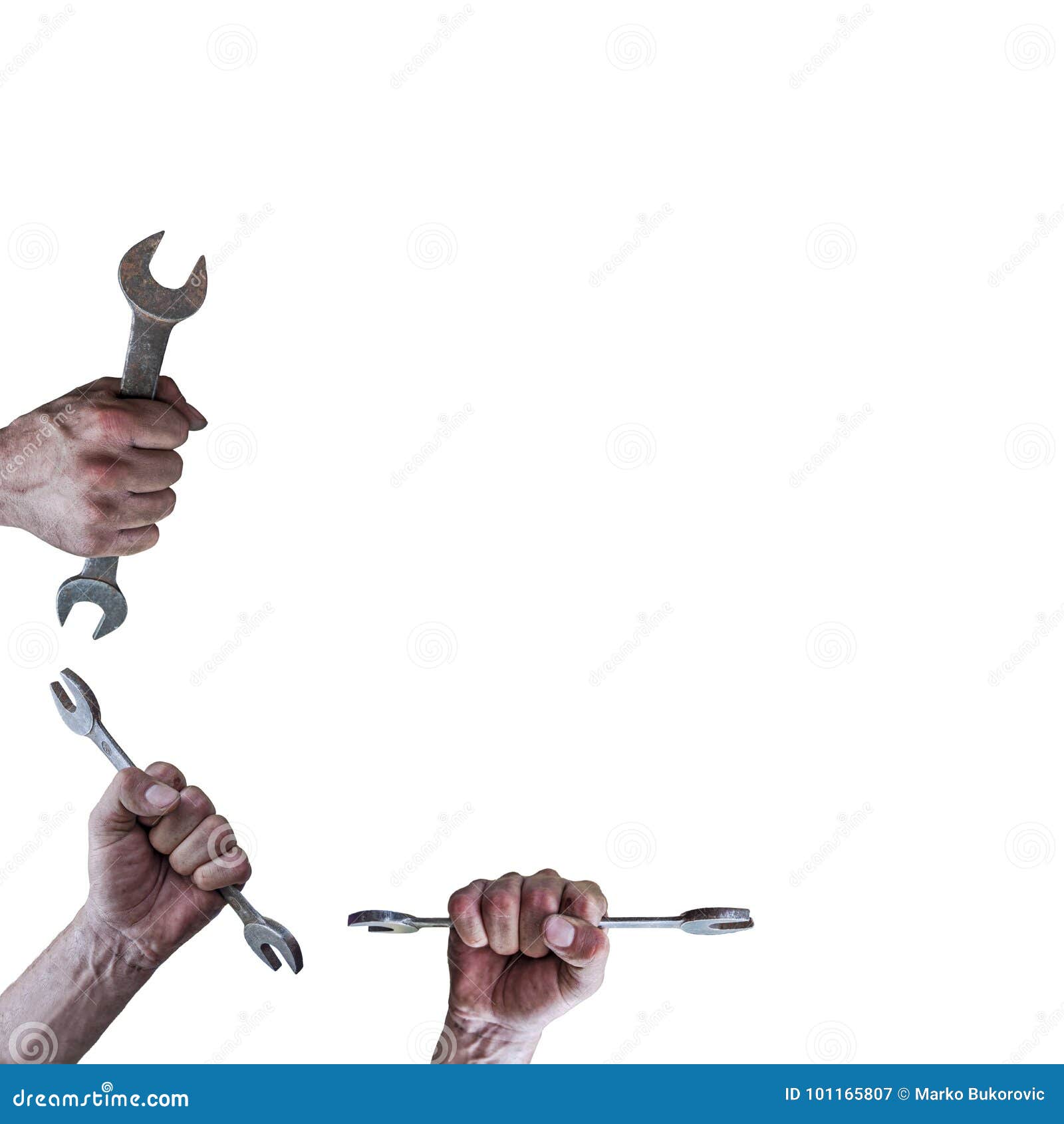 Several Mechanic Tool Isolated on White Background Stock Image - Image ...