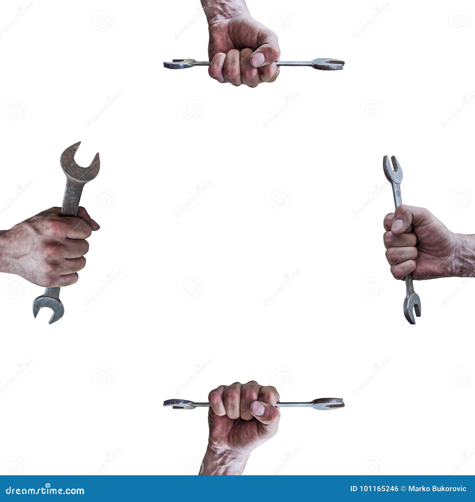 Several Mechanic Tool Isolated on White Background Stock Photo - Image ...