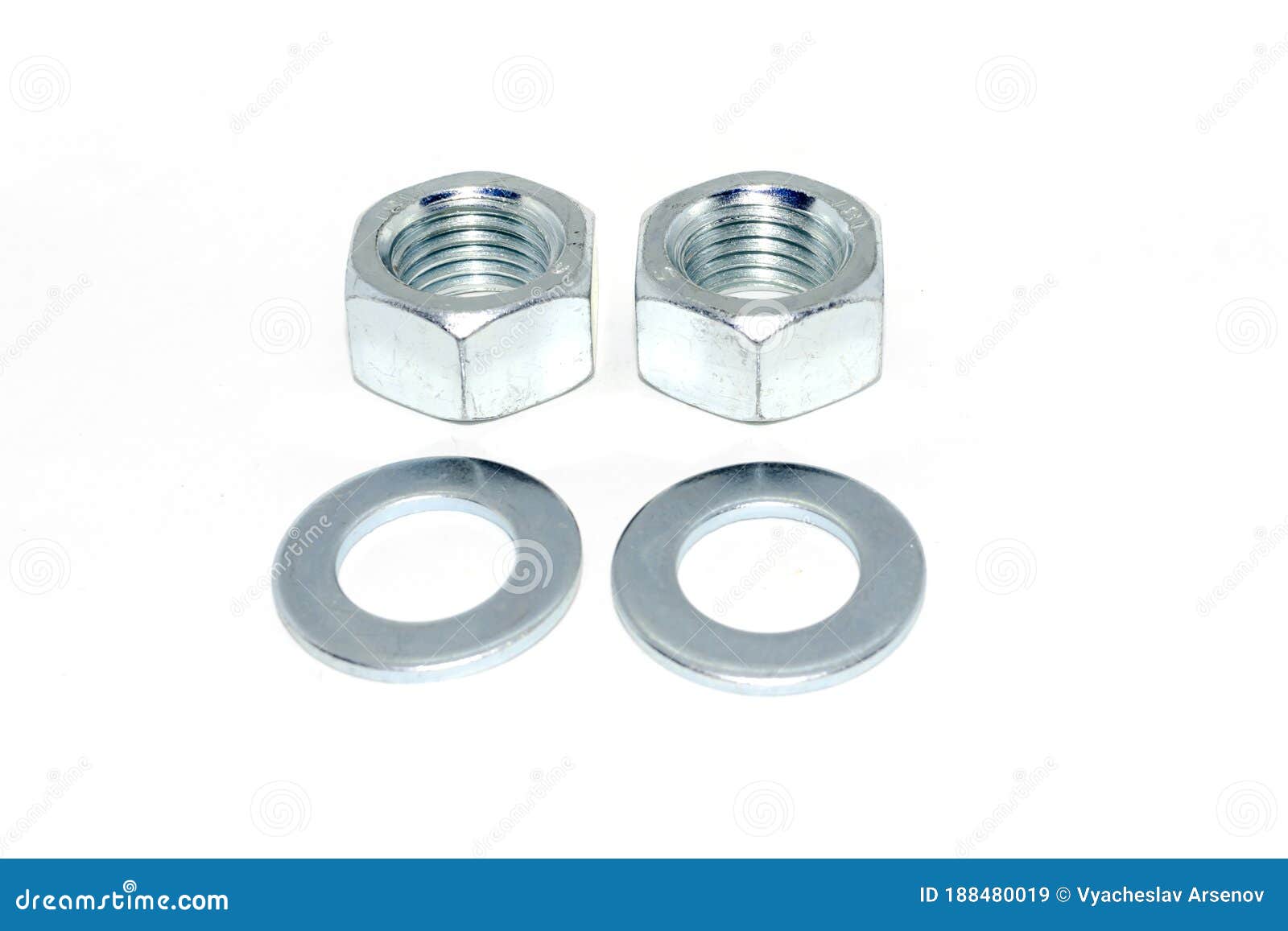 Several Metal Fasteners Close-up. Isolate Stock Image - Image of chrome ...