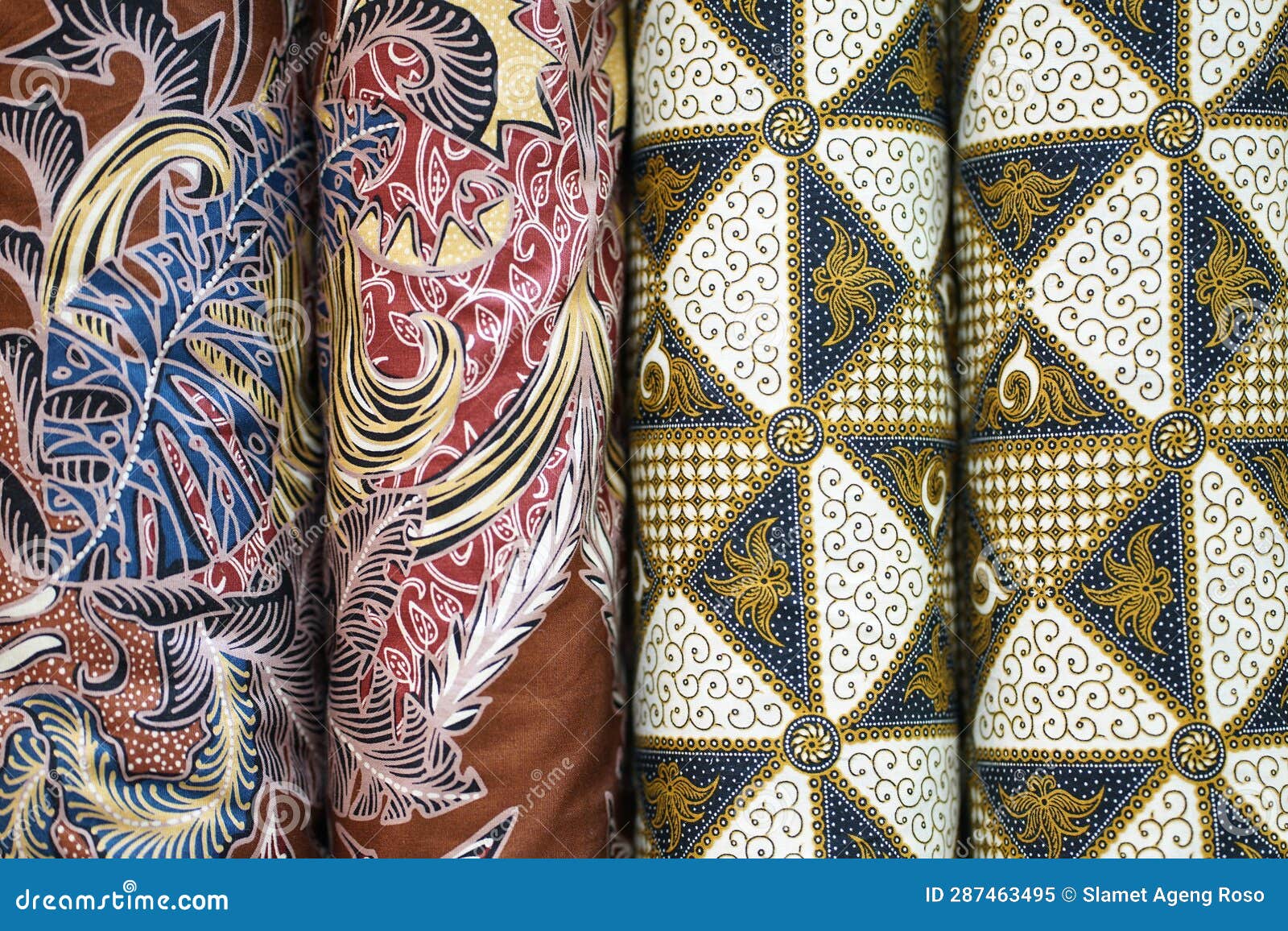 Several Models of Batik Cloth. Stock Image - Image of pattern, brown ...