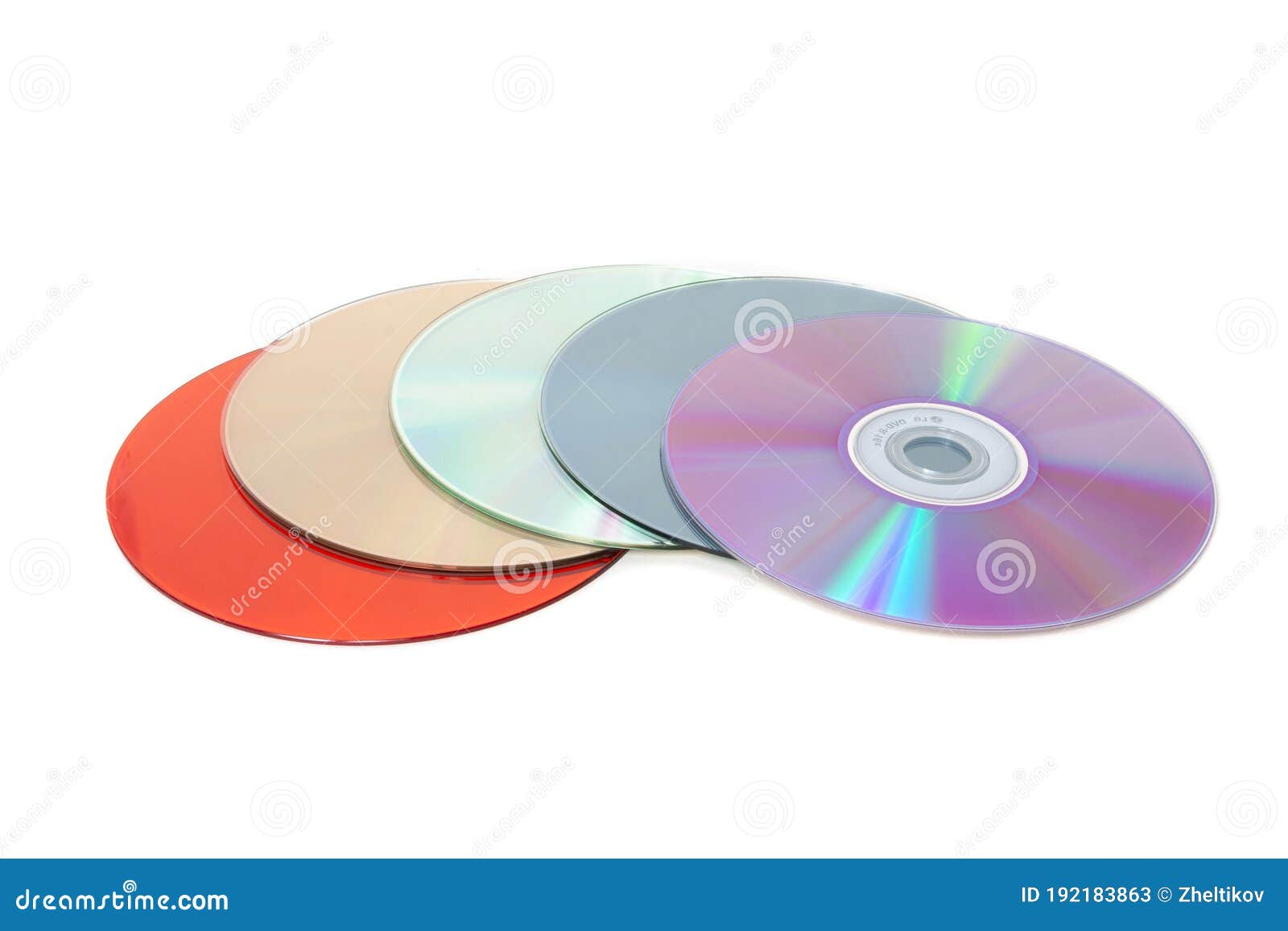 Several multi-colored CDs stock image. Image of compact - 192183863