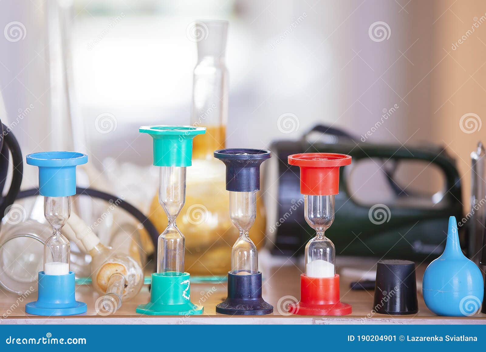 Hourglass On The Laboratory Table Royalty-Free Stock Photography ...