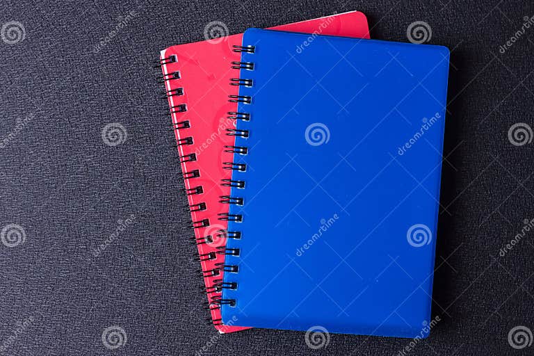 Several Multi-colored Notebooks on a Spiral Stock Image - Image of ...