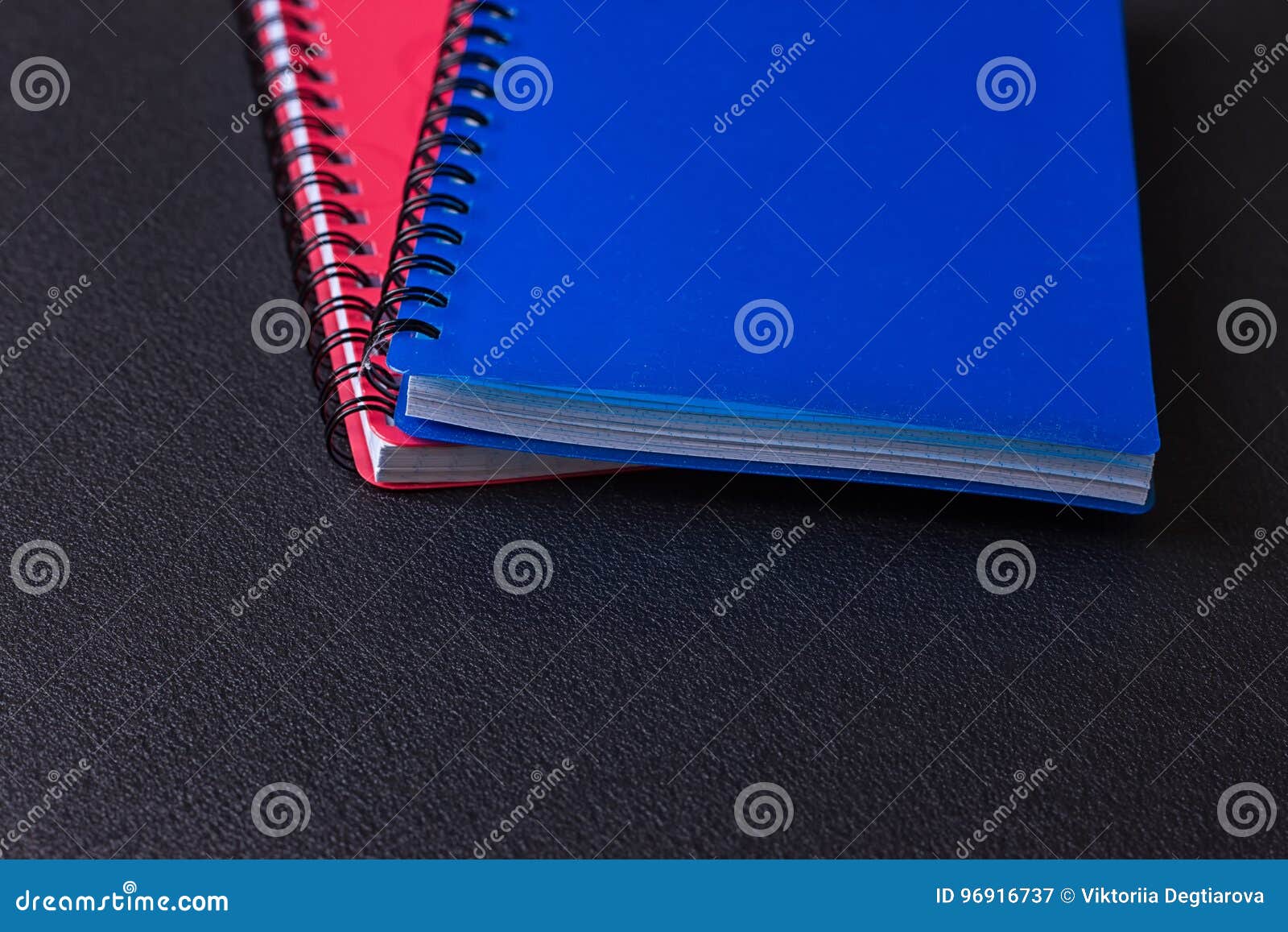 Several Multi-colored Notebooks on a Spiral Stock Image - Image of ...