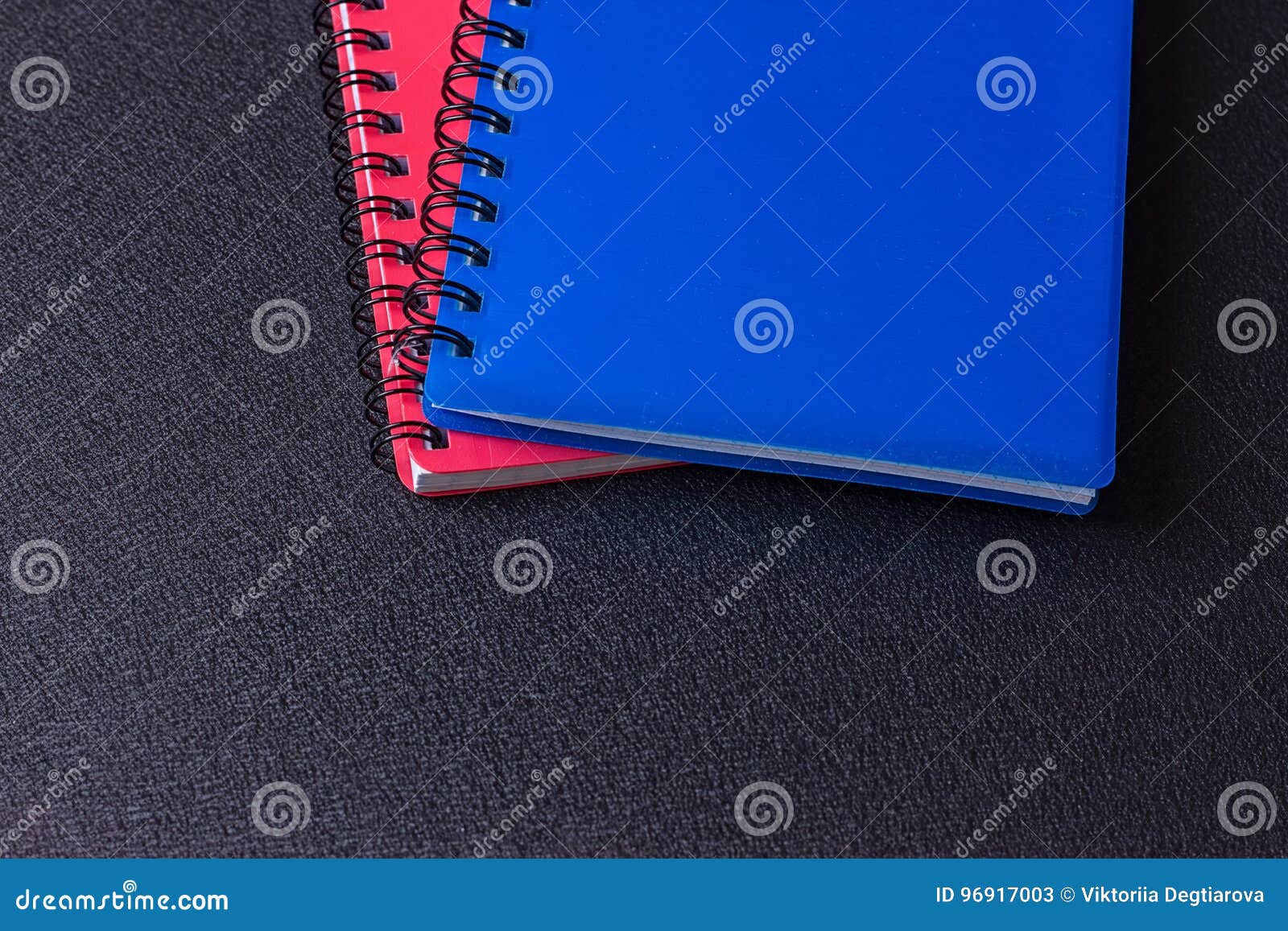 Several Multi-colored Notebooks on a Spiral Stock Image - Image of ...