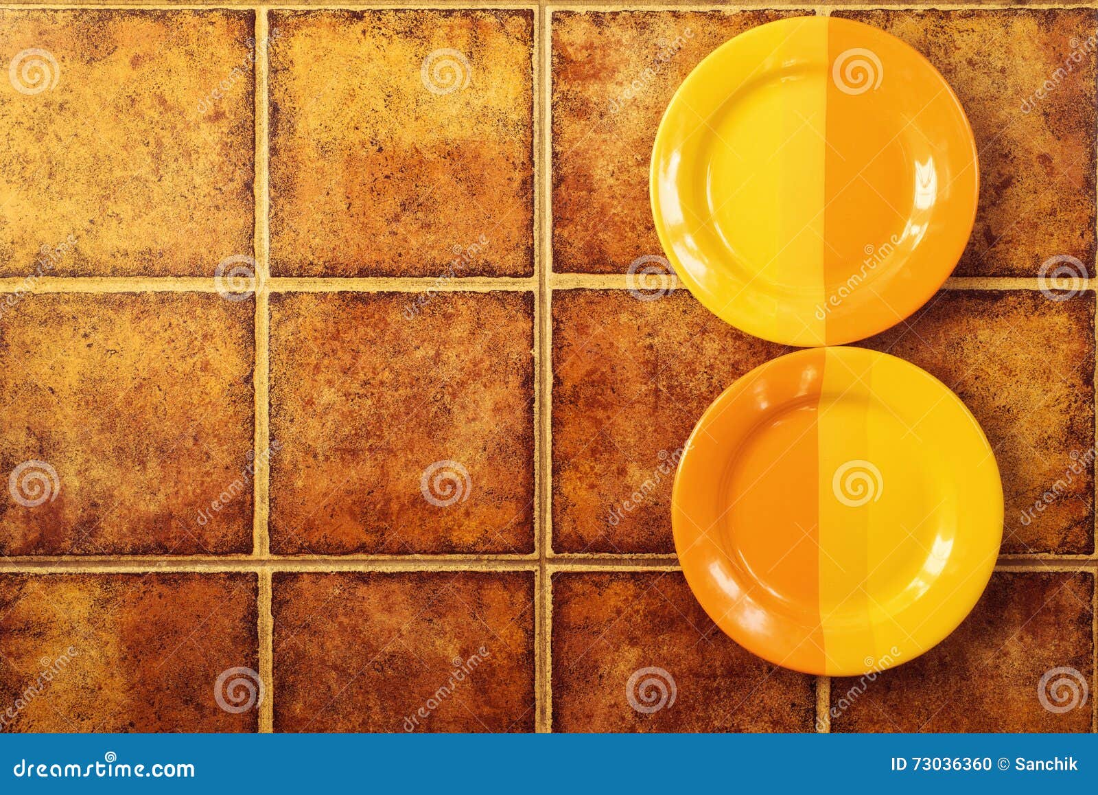 Several Multi-colored Plates Stock Photo - Image of objects, kitchen ...