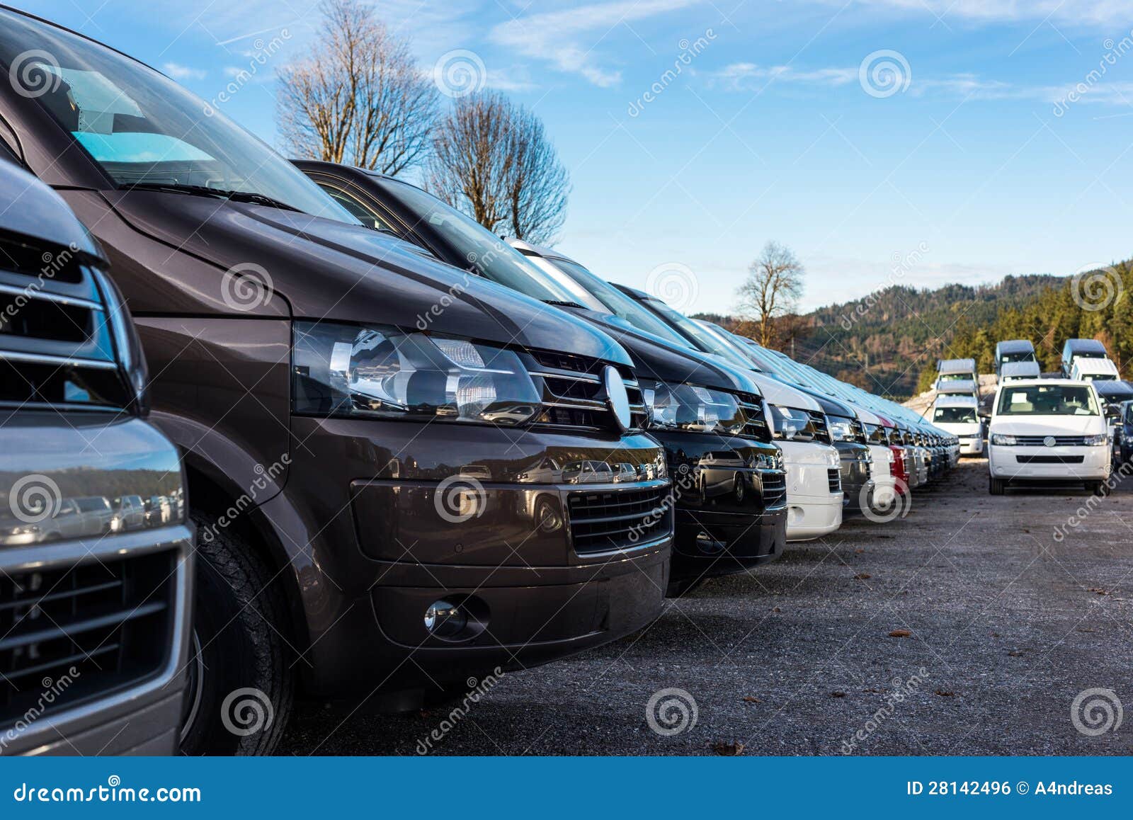 Several new car buses stock photo. Image of dealership - 28142496