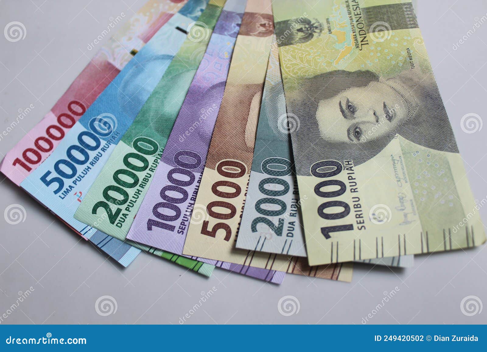 A Few Rupiah Bills on the Floor Stock Photo - Image of text, book ...