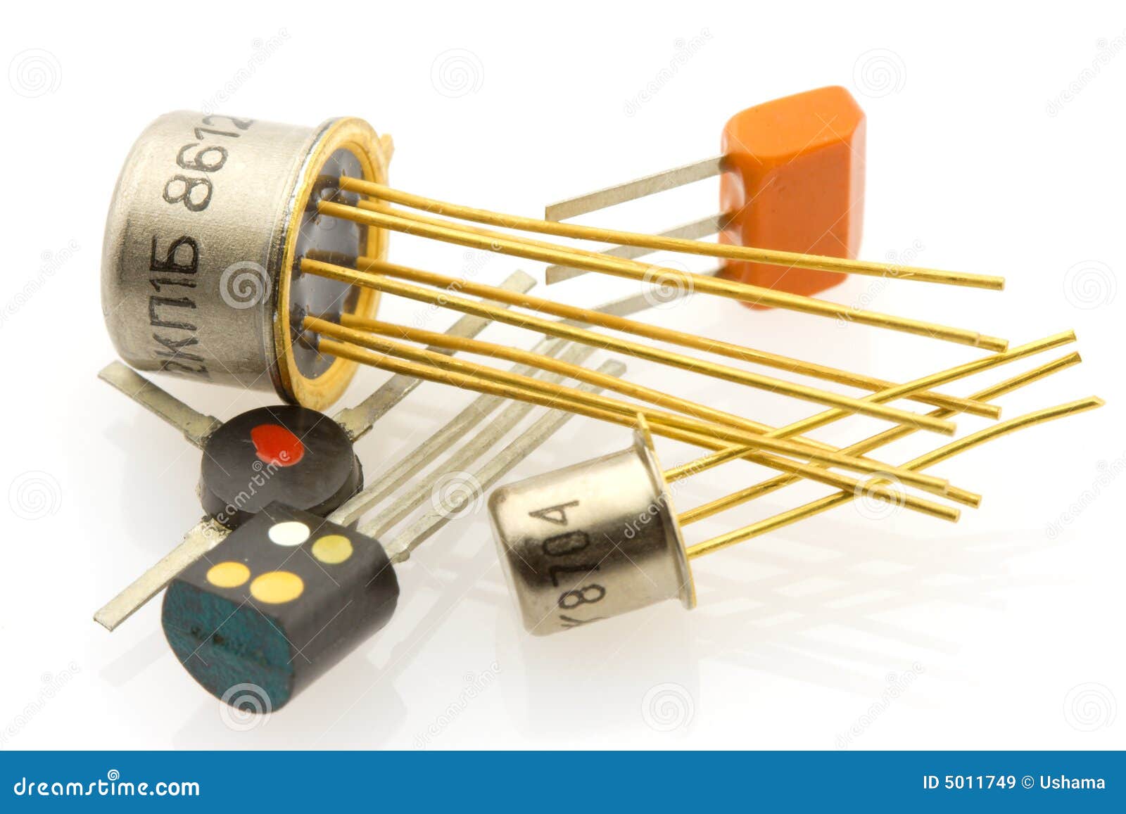 Several Old-fashioned Transistors Stock Image - Image of transistor ...