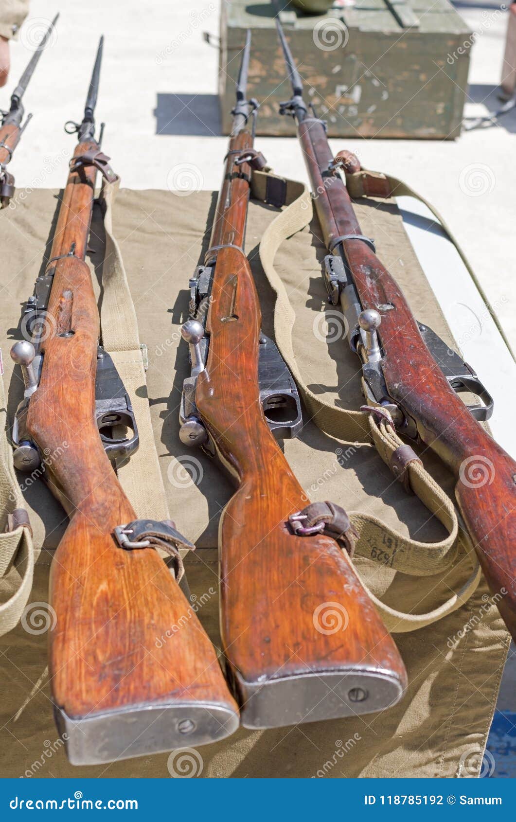 Several old rifle stock photo. Image of assault, rifle - 118785192