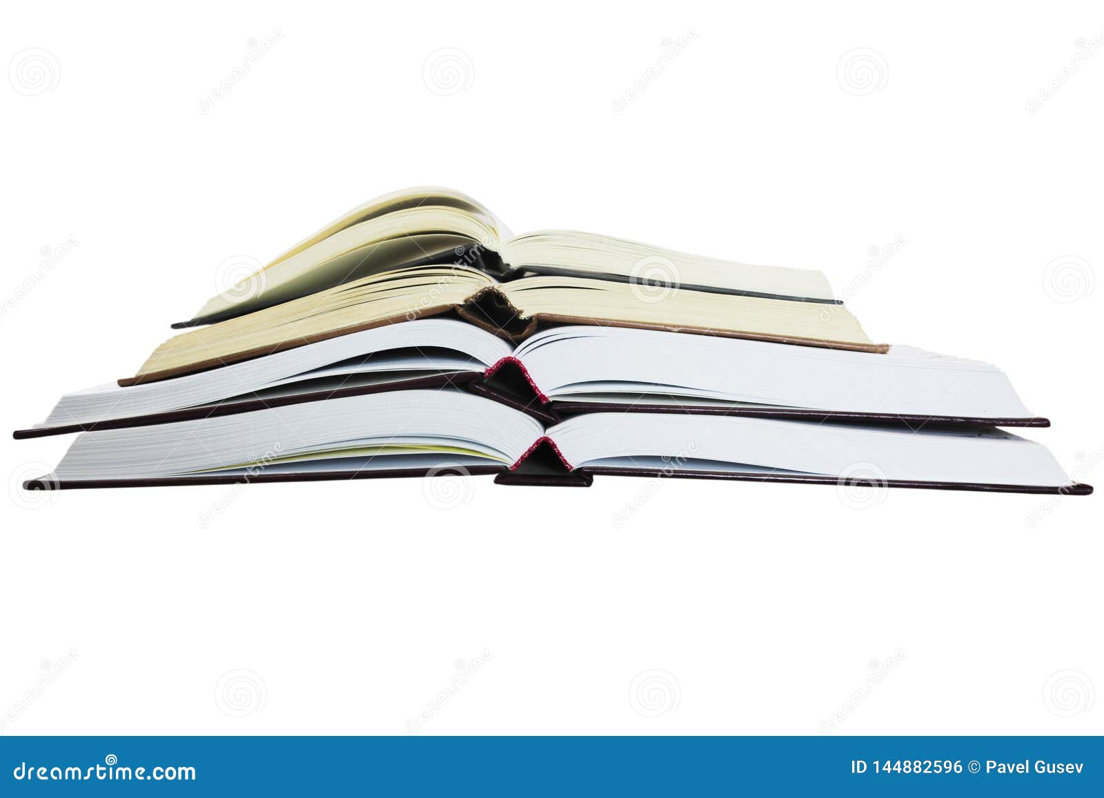 Several open books stock photo. Image of education, data - 144882596
