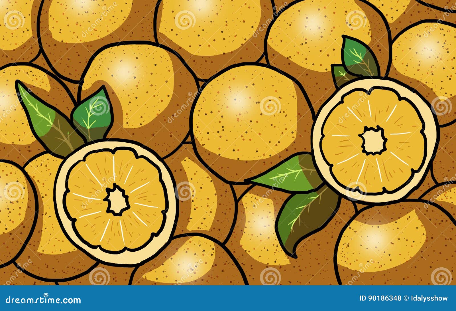 Several Oranges Illustration Stock Illustration - Illustration of ...