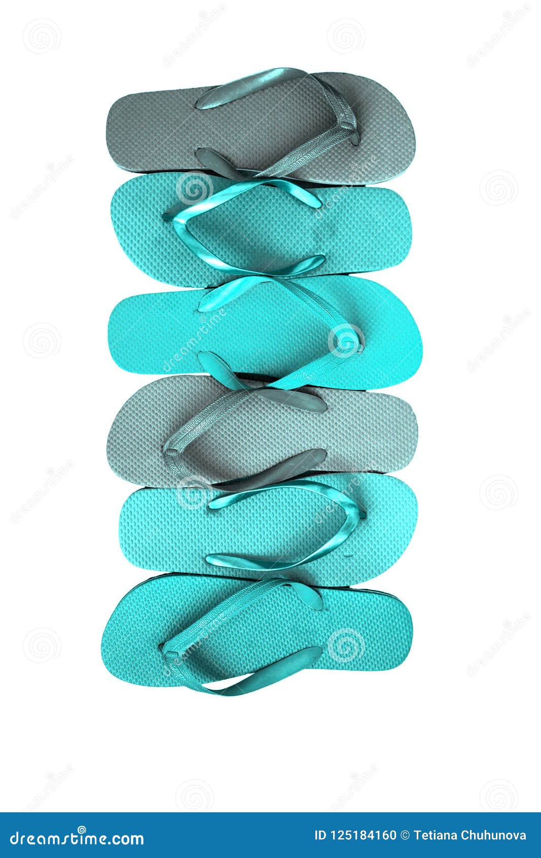 Several Pairs of Multi-colored Rubber Flip-flops Exhibited in a Stock ...