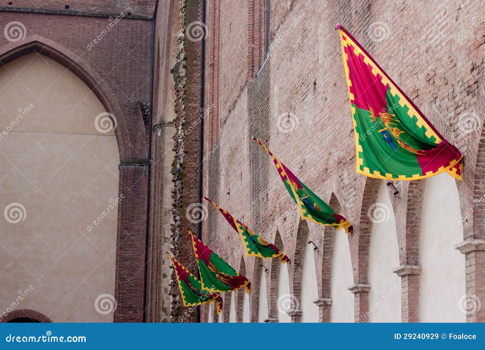 Several palio banners stock image. Image of brown, tradition - 29240929