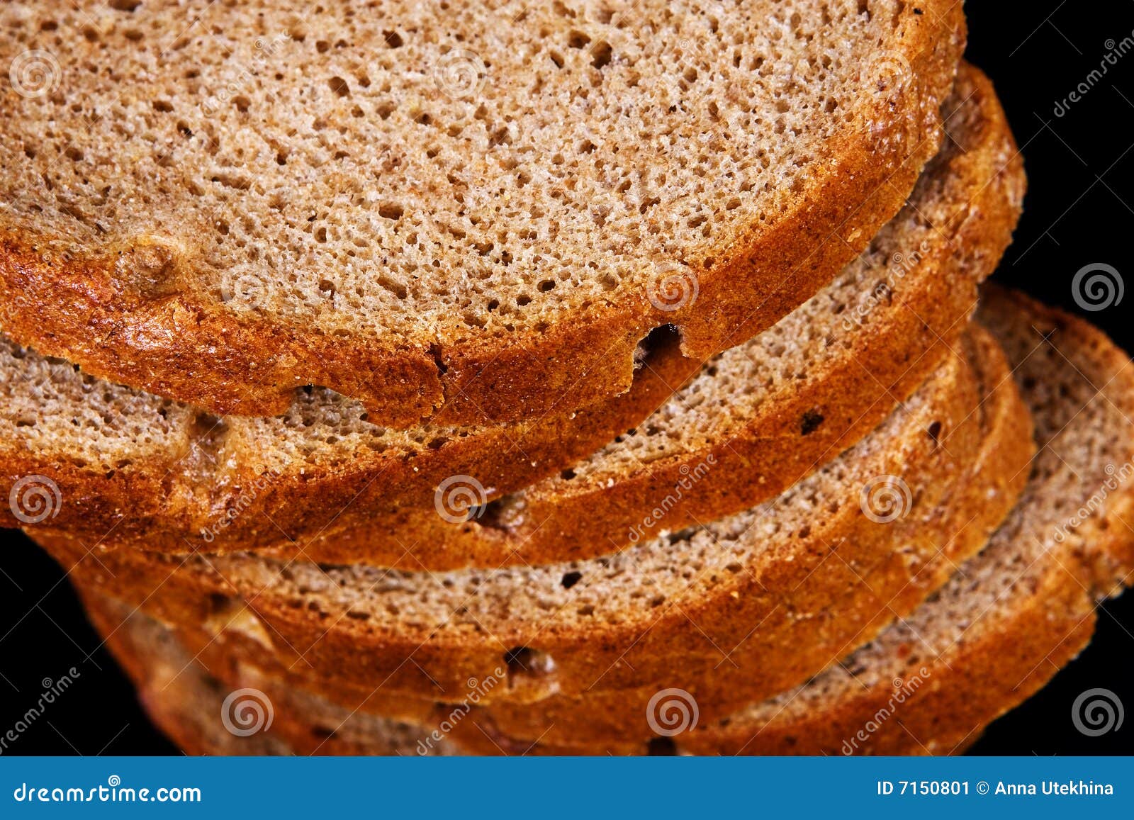 Several pieces of bread stock image. Image of dinner, roll - 7150801