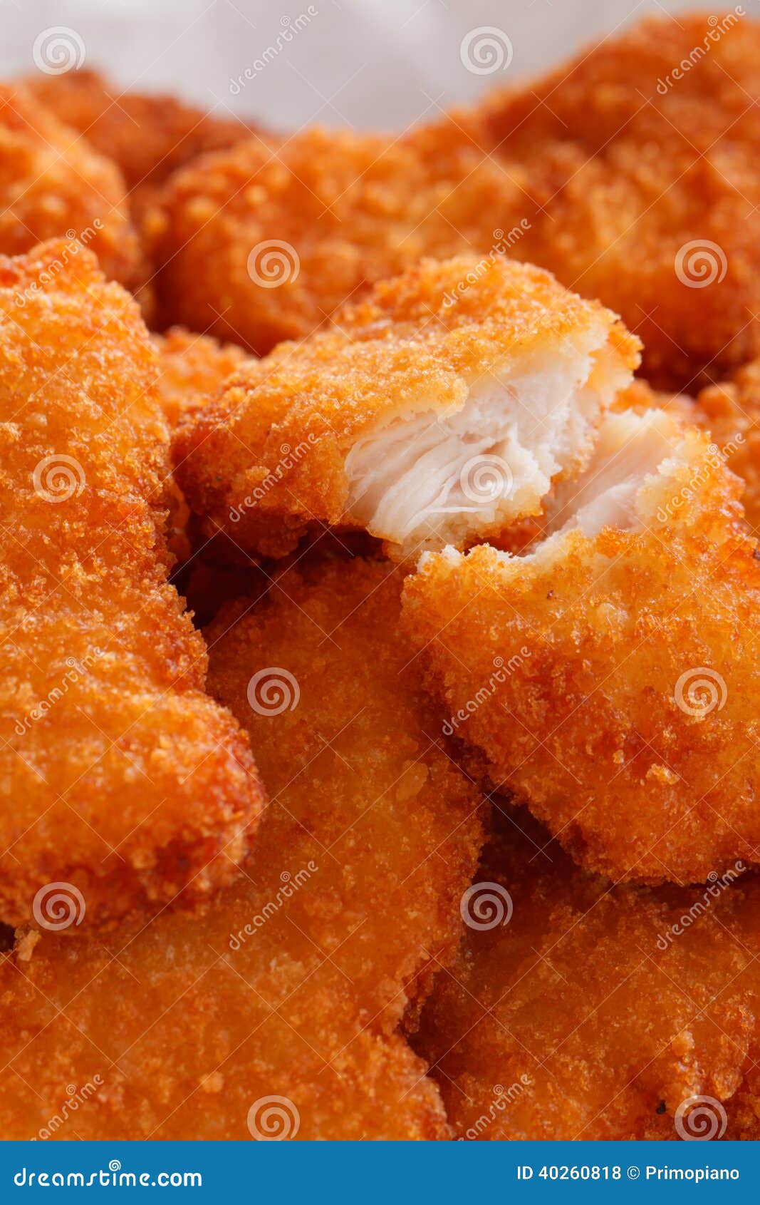 Several Pieces of Chicken Nuggets Stock Photo - Image of junk, frying ...