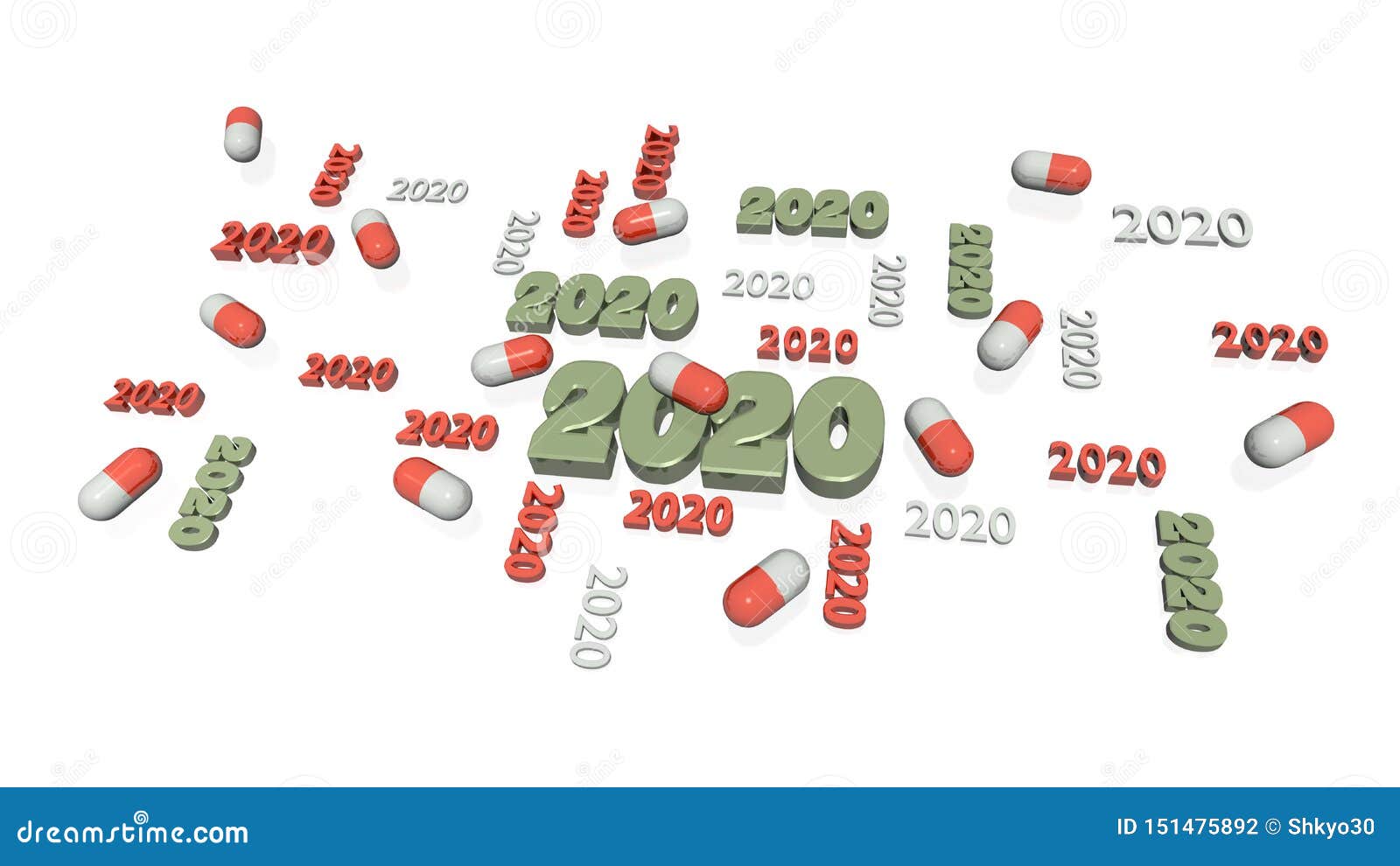 Several Pill 2020 Designs with Some Pills Stock Illustration ...
