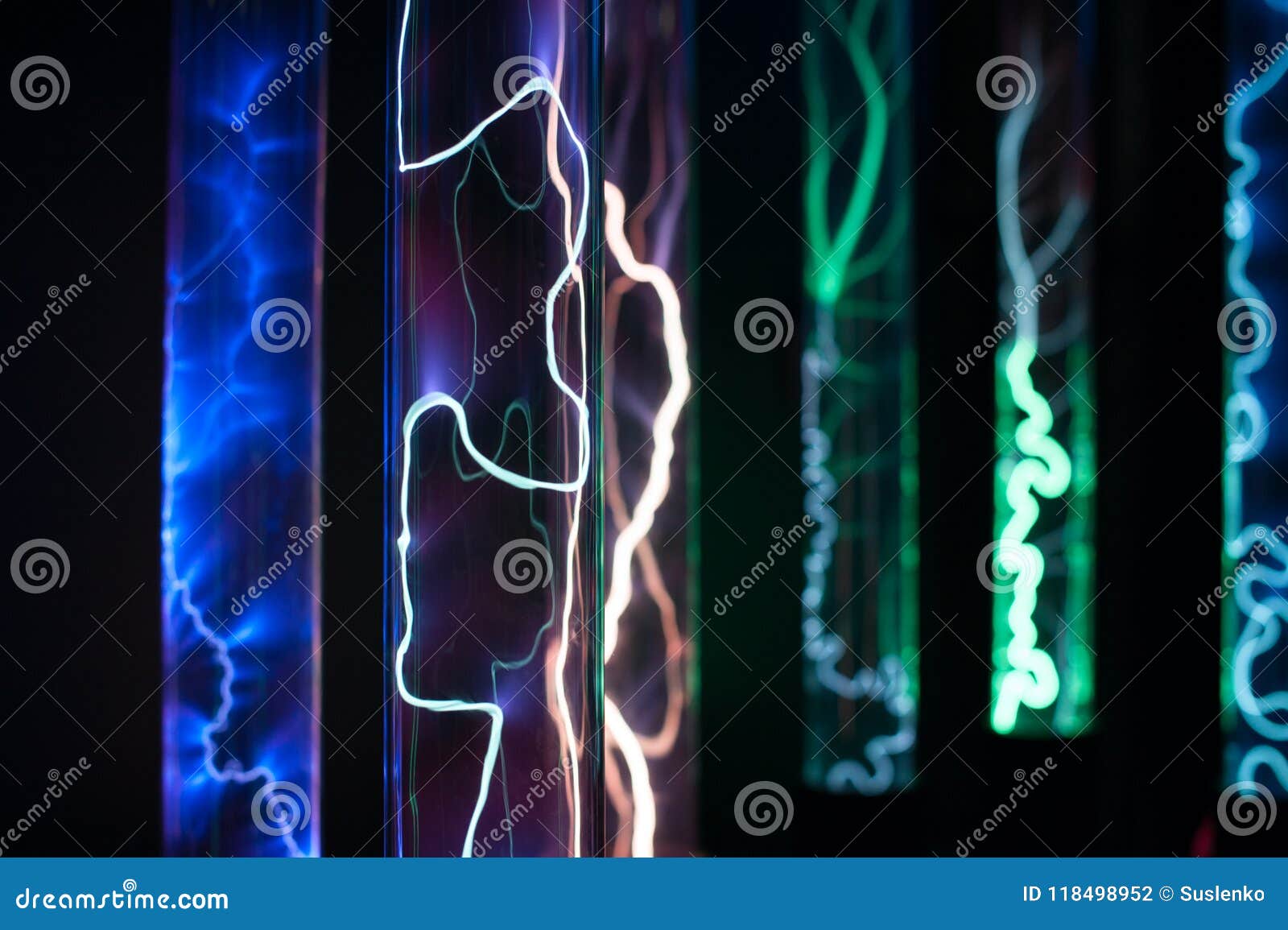 Plenty of Plasma Glass Flasks of Cylinders Filled with Intertidal Gases ...