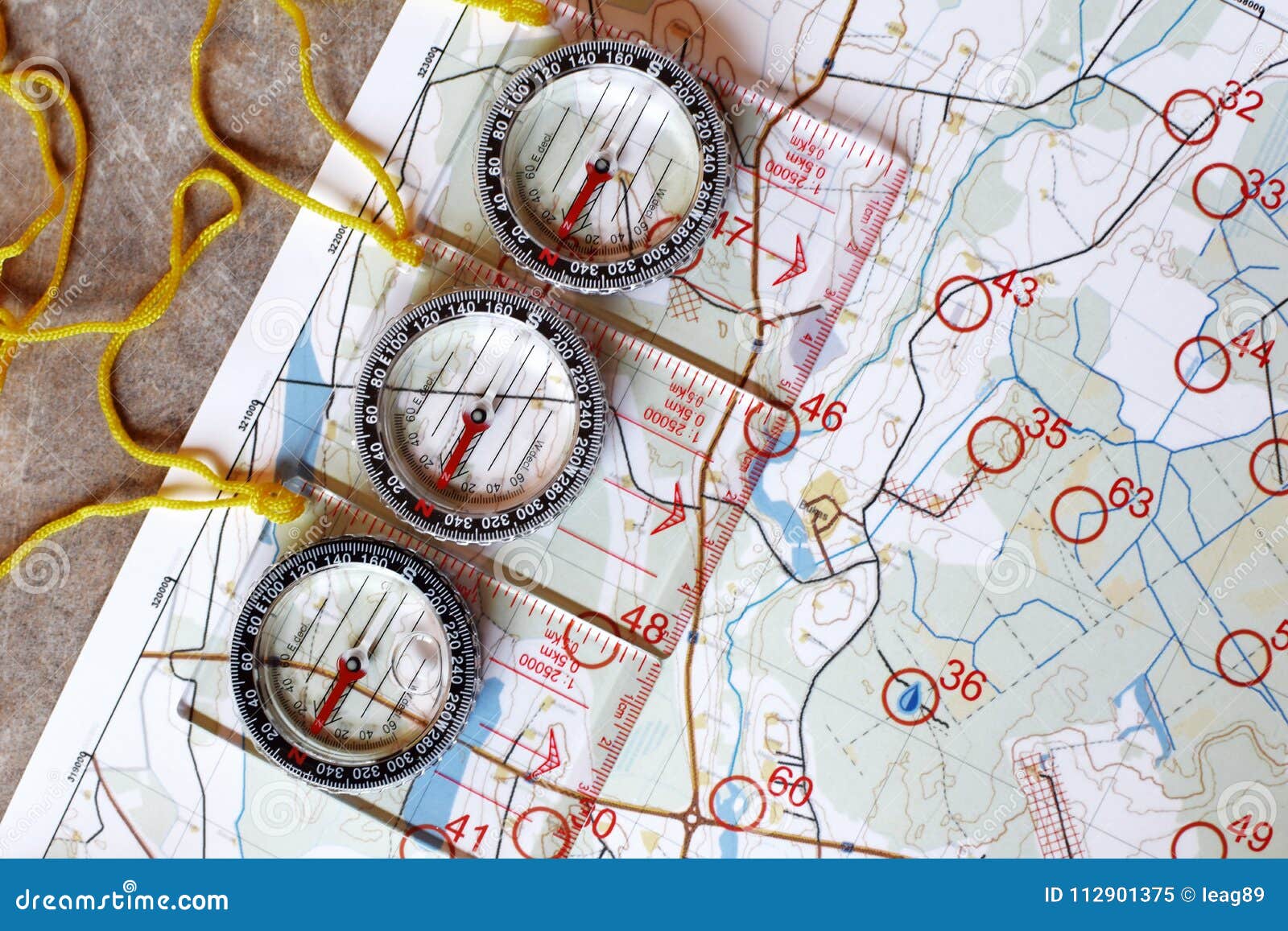 Several Plastic Transparent Compasses Stock Image - Image of direction ...