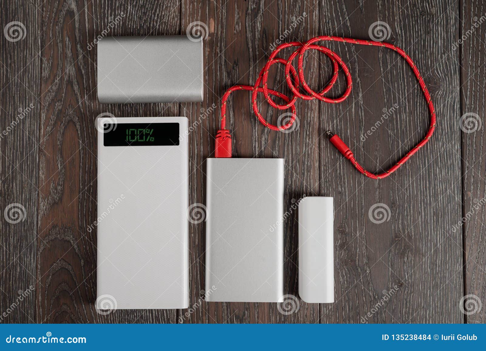 Several Power Banks on Table Stock Photo - Image of capacity ...