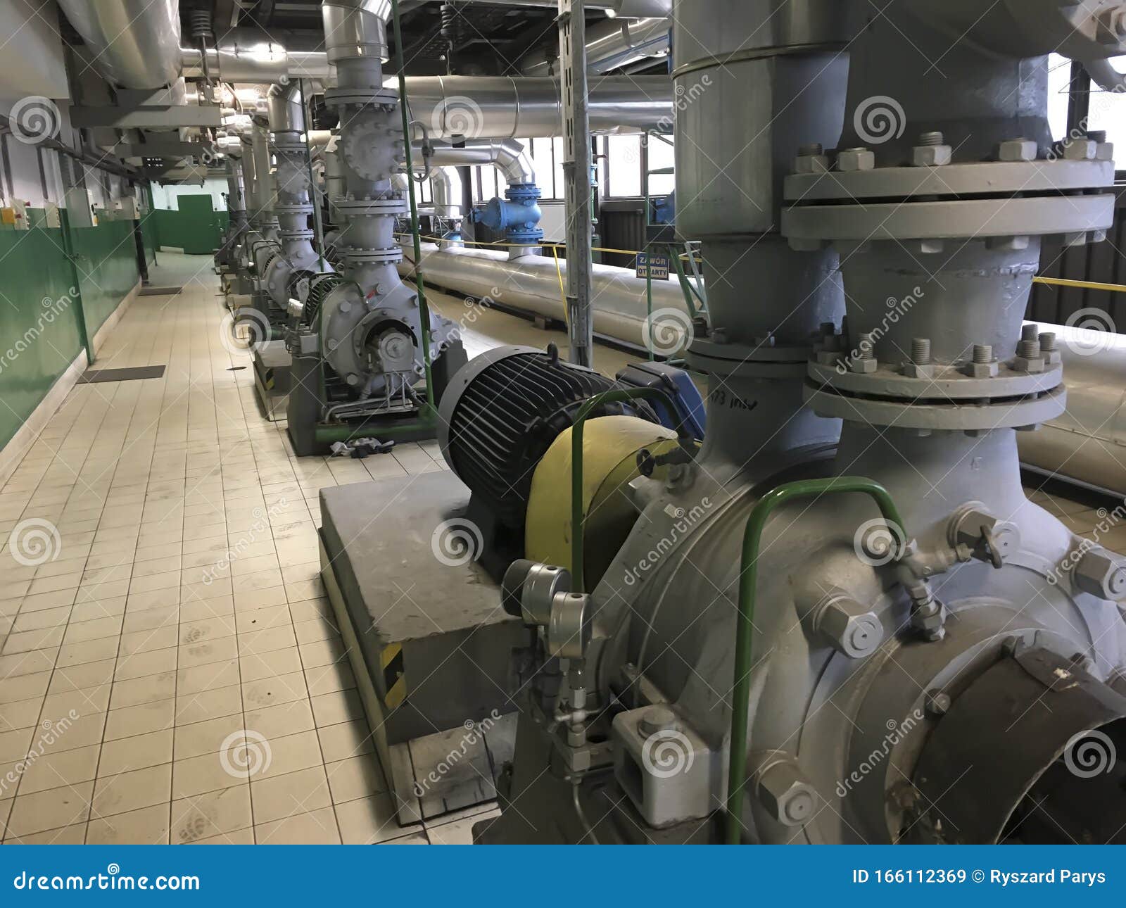 Several Pumps with Engines in the Water System Stock Image - Image of ...