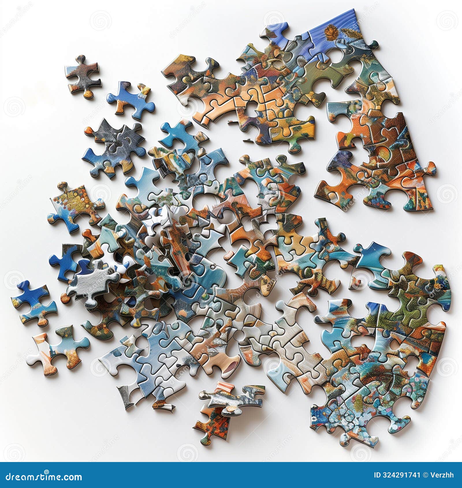 Several Puzzles on the Table 3 Stock Illustration - Illustration of ...