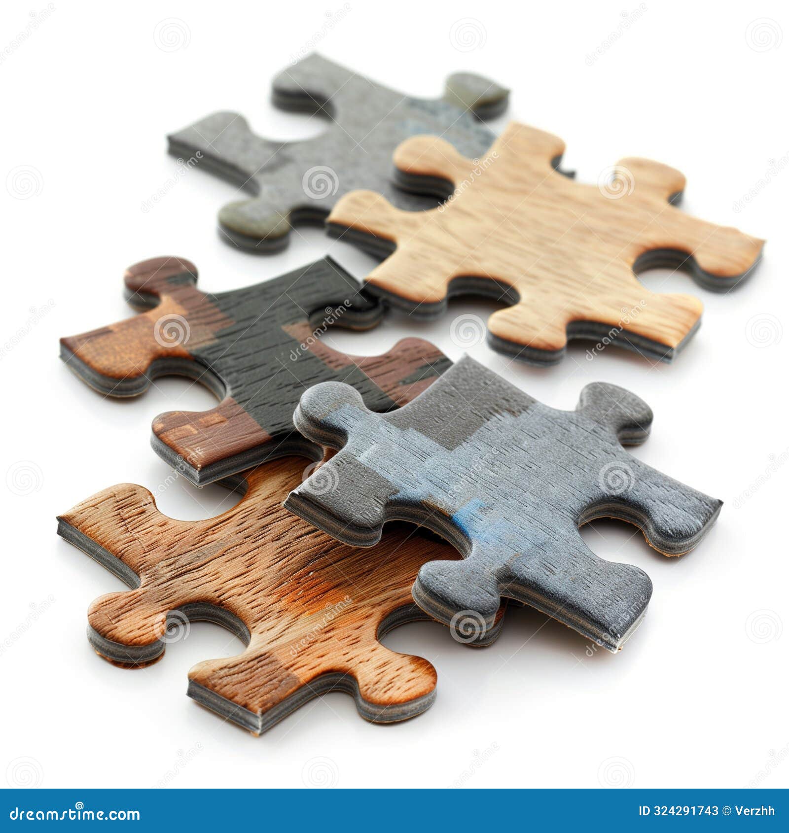 Several Puzzles on the Table 4 Stock Illustration - Illustration of ...