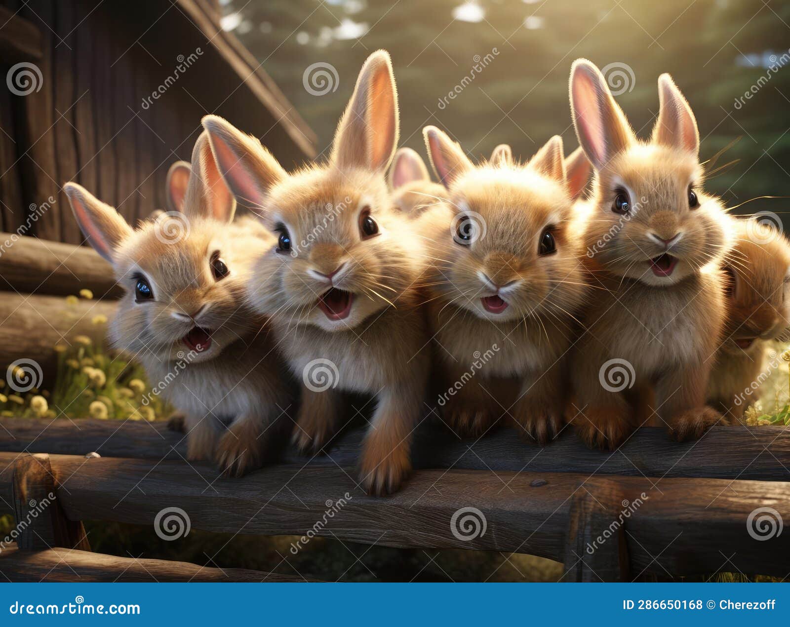 Several Rabbits Take a Group Selfie Stock Photo - Image of rabbit ...