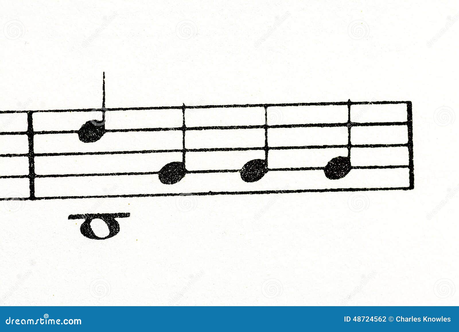 Several Random Music Notes that are Printed Stock Photo - Image of ...