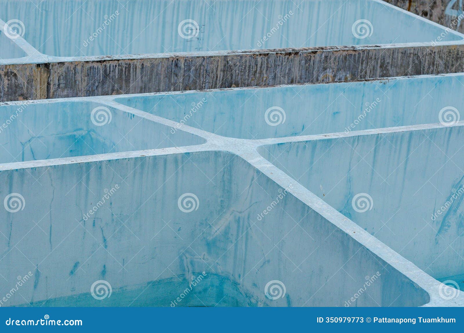 Several Rectangular Concrete Basins Arranged in a Grid-like Pattern ...