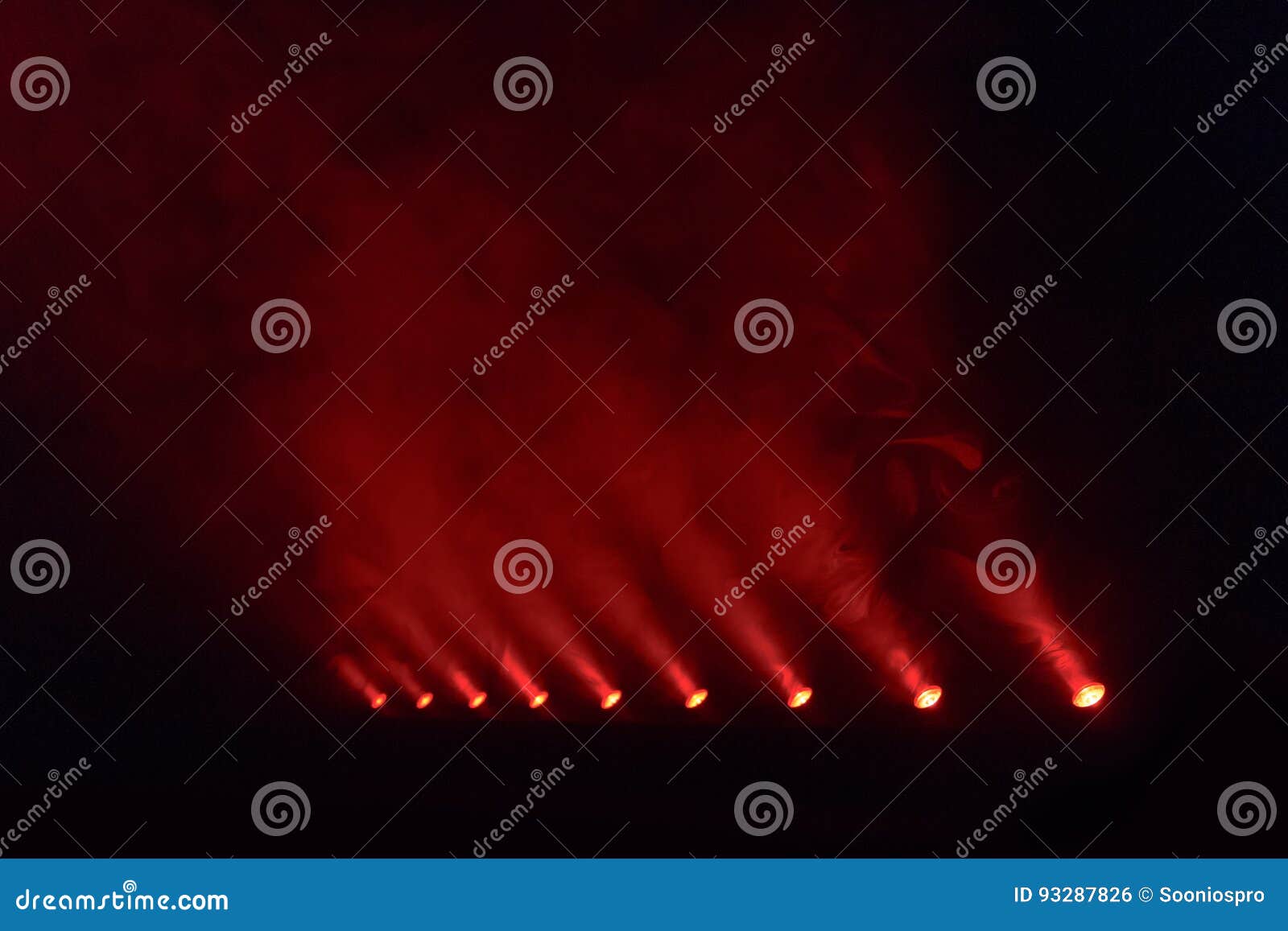 Several red disco lights stock photo. Image of bright - 93287826