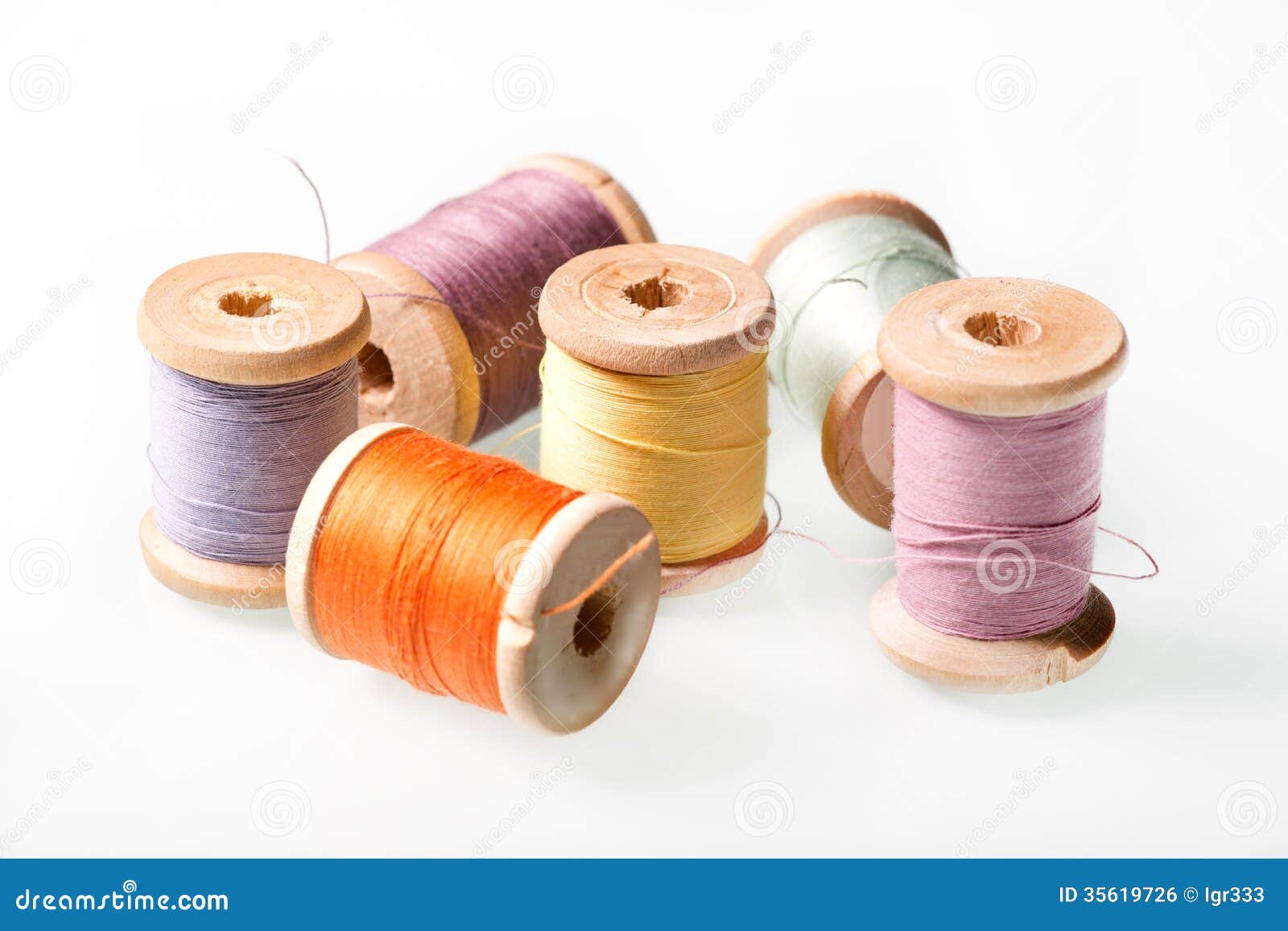 Several reels of thread stock photo. Image of mend, blue - 35619726