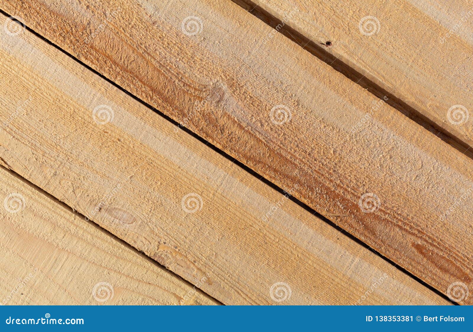 Several Rough Sawn Lumber Boards at an Angle Stock Image - Image of ...