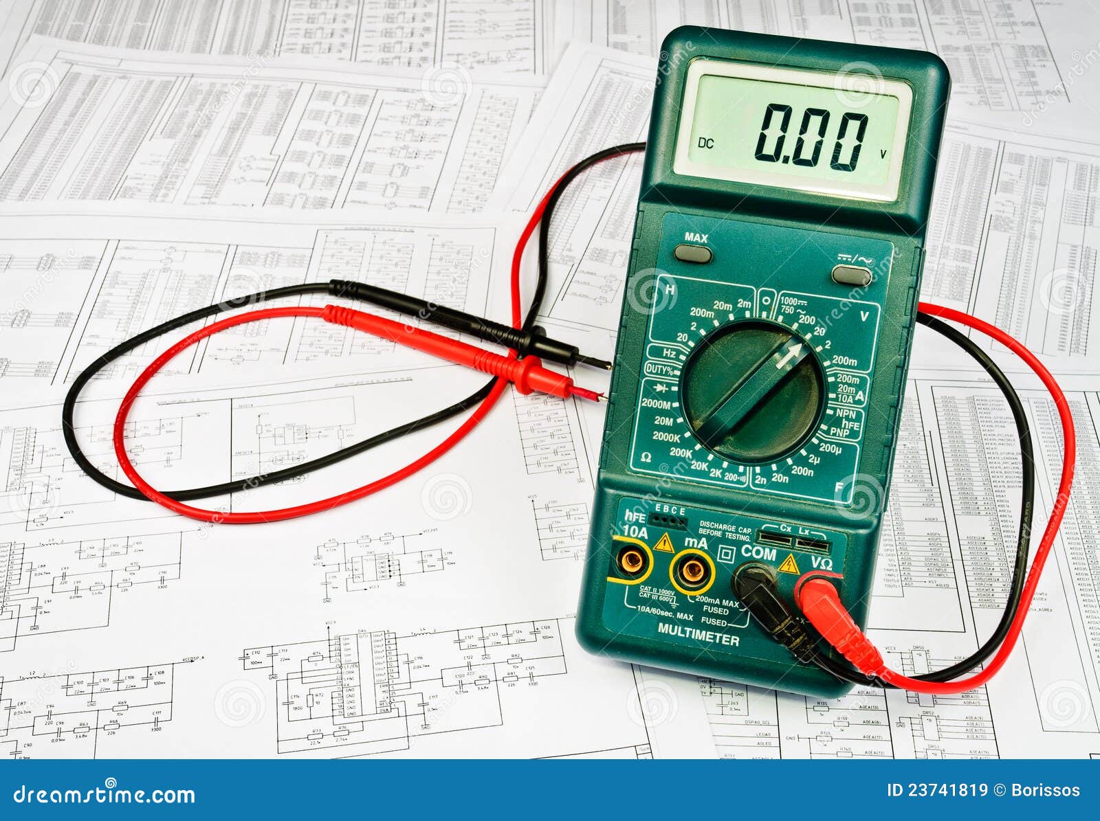 Several Schemes and Electrical Tester Stock Image - Image of equipment ...
