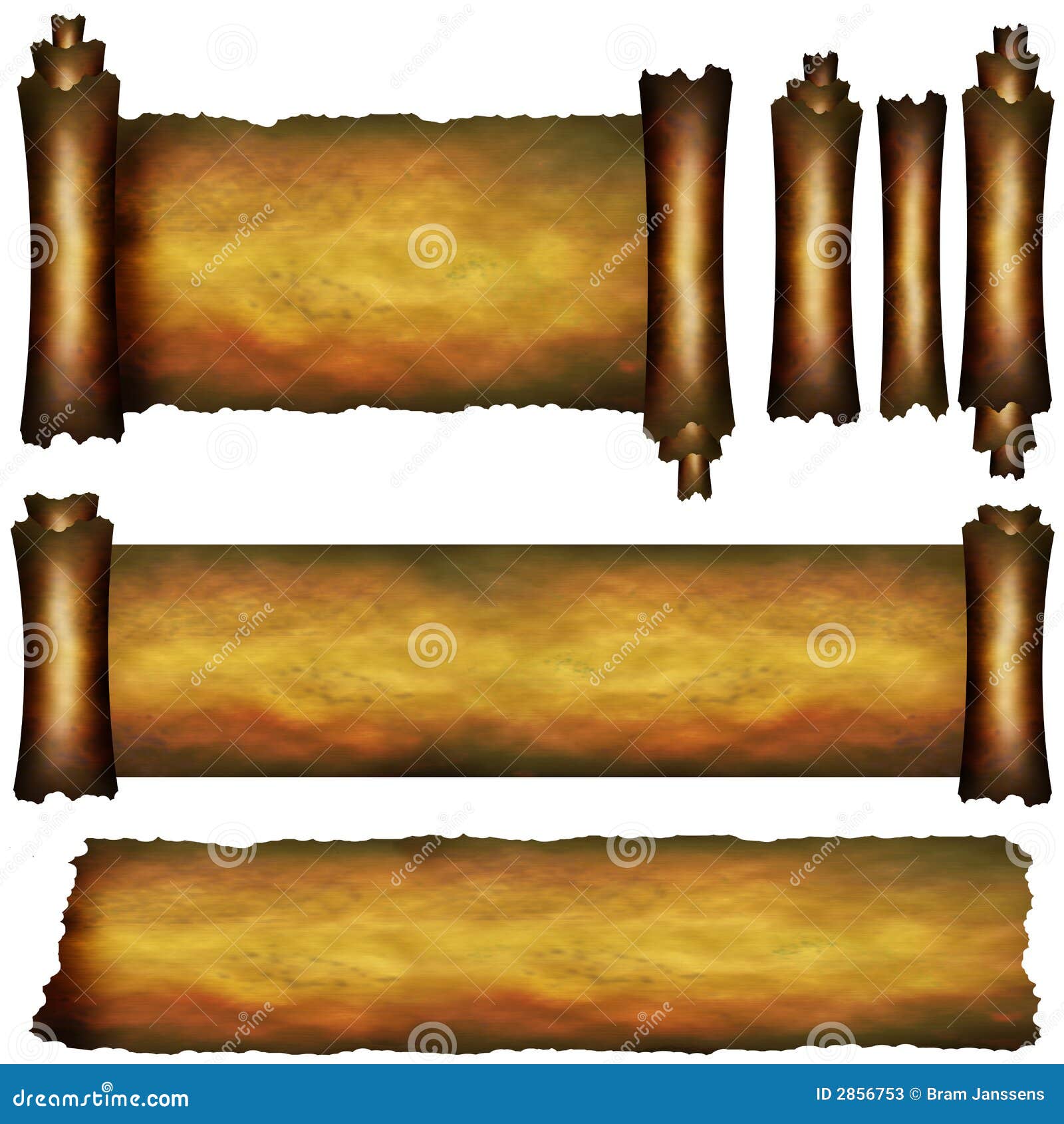 Several scroll elements stock illustration. Illustration of long - 2856753